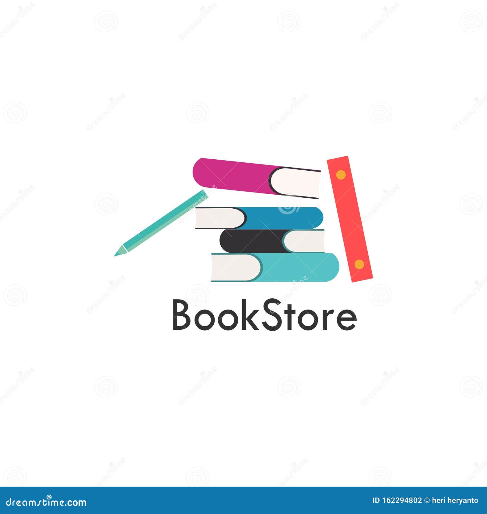 Bookstore Logo Design, Bookshop Vector Sign, Icon, Symbol, Emblem, Logo ...