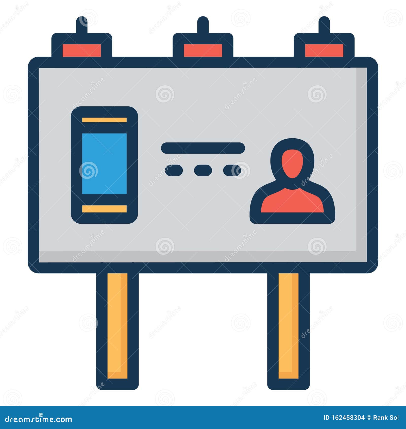 Ad Board Isolated Vector Icon Easily Editable Stock Illustration ...