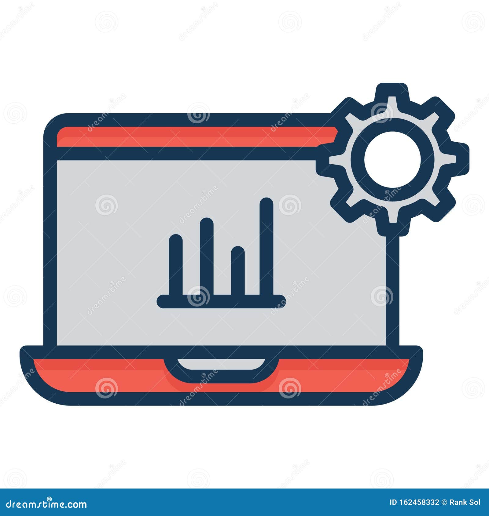 Laptop Settings Isolated Vector Icon Easily Editable Stock Vector ...