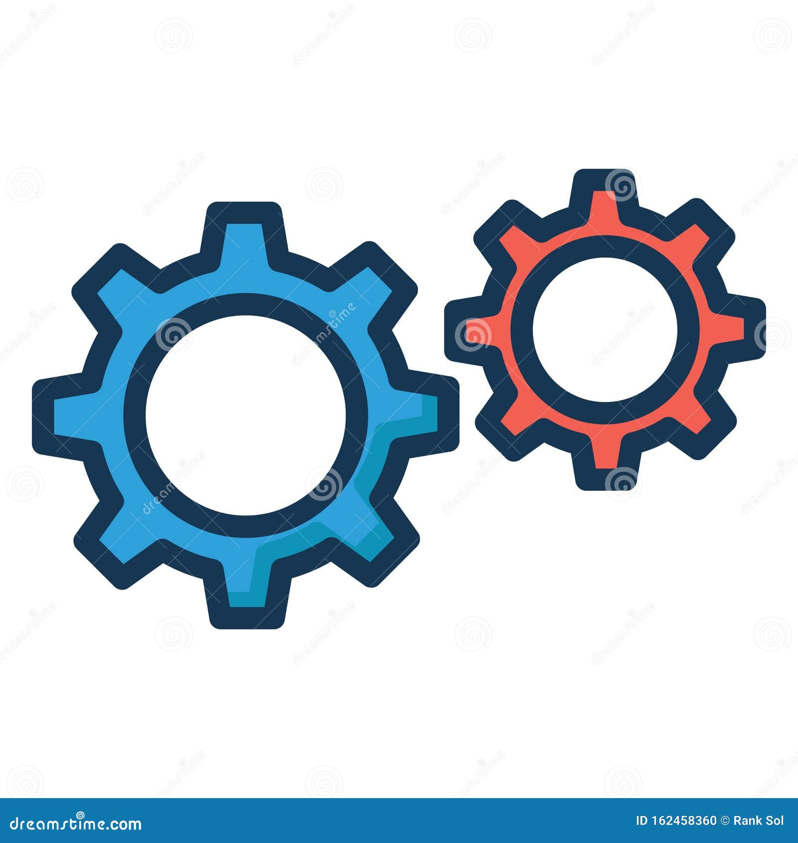 Cogs Isolated Vector Icon Easily Editable Stock Illustration ...