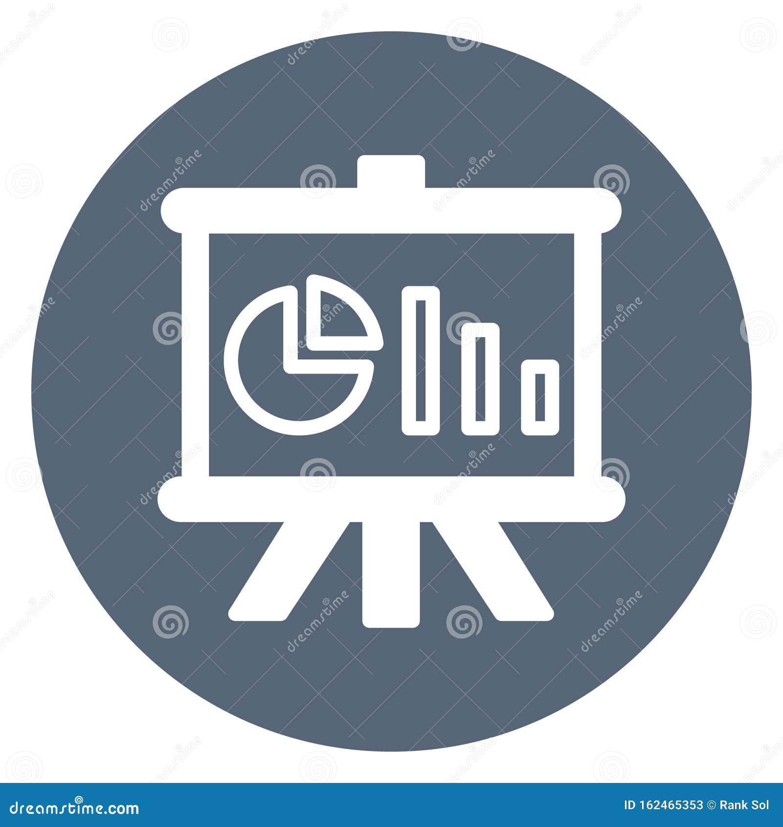 Graph Presentation Isolated Vector Icon Easily Editable Stock Vector ...