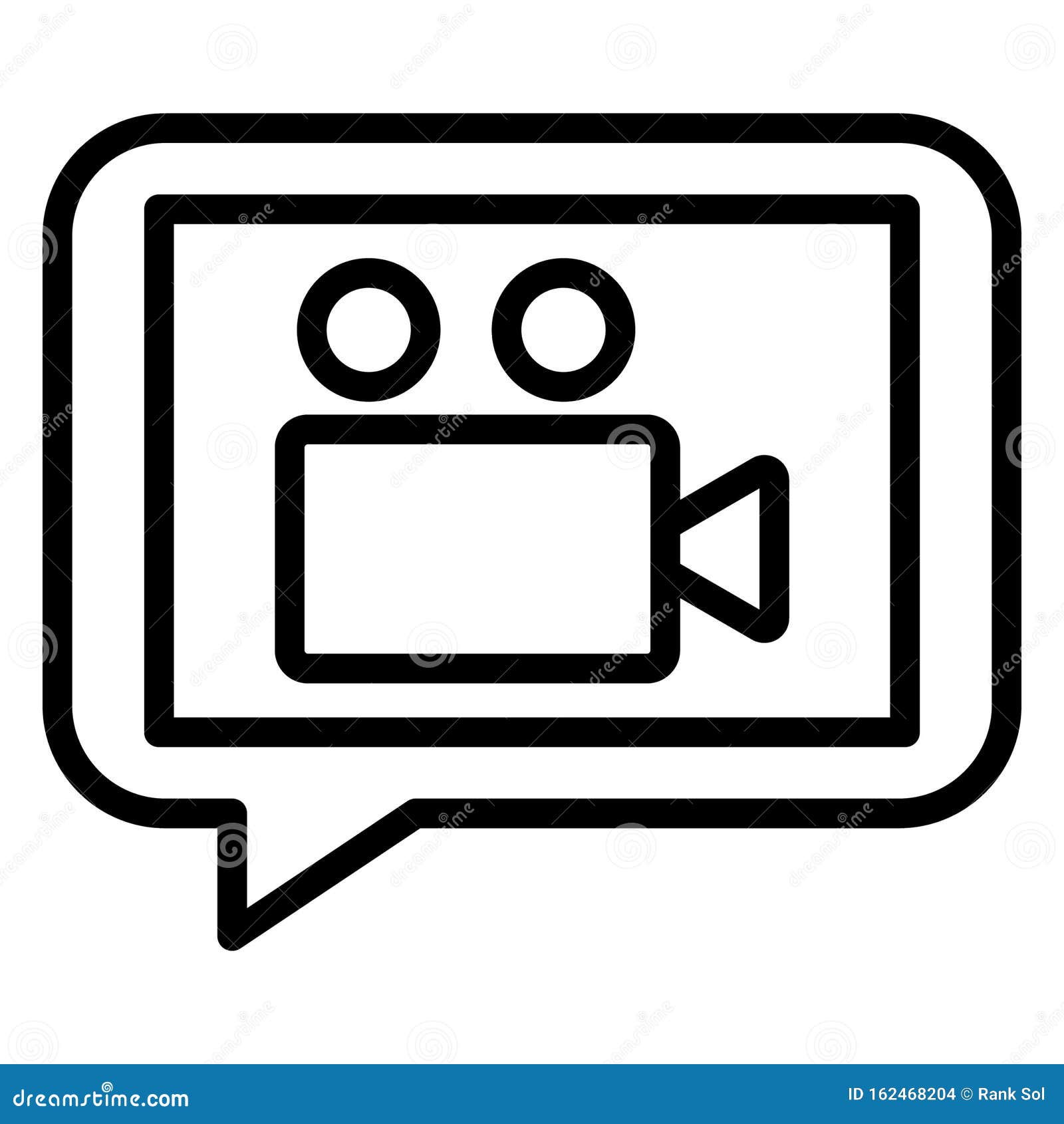 Video Message Isolated Vector Icon Easily Editable Stock Vector ...