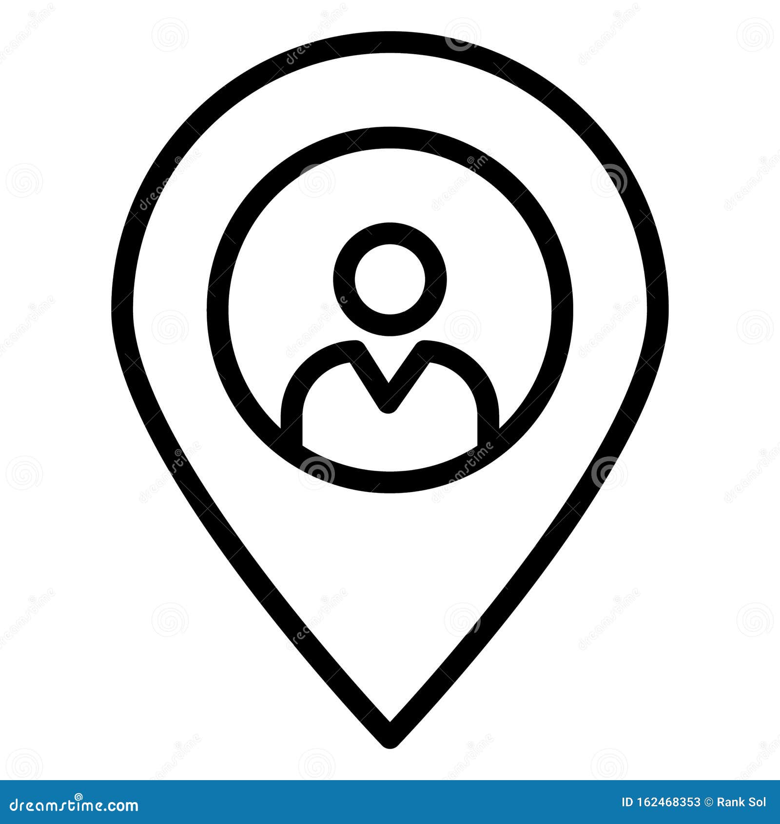 User Location Isolated Vector Icon Easily Editable Stock Vector ...
