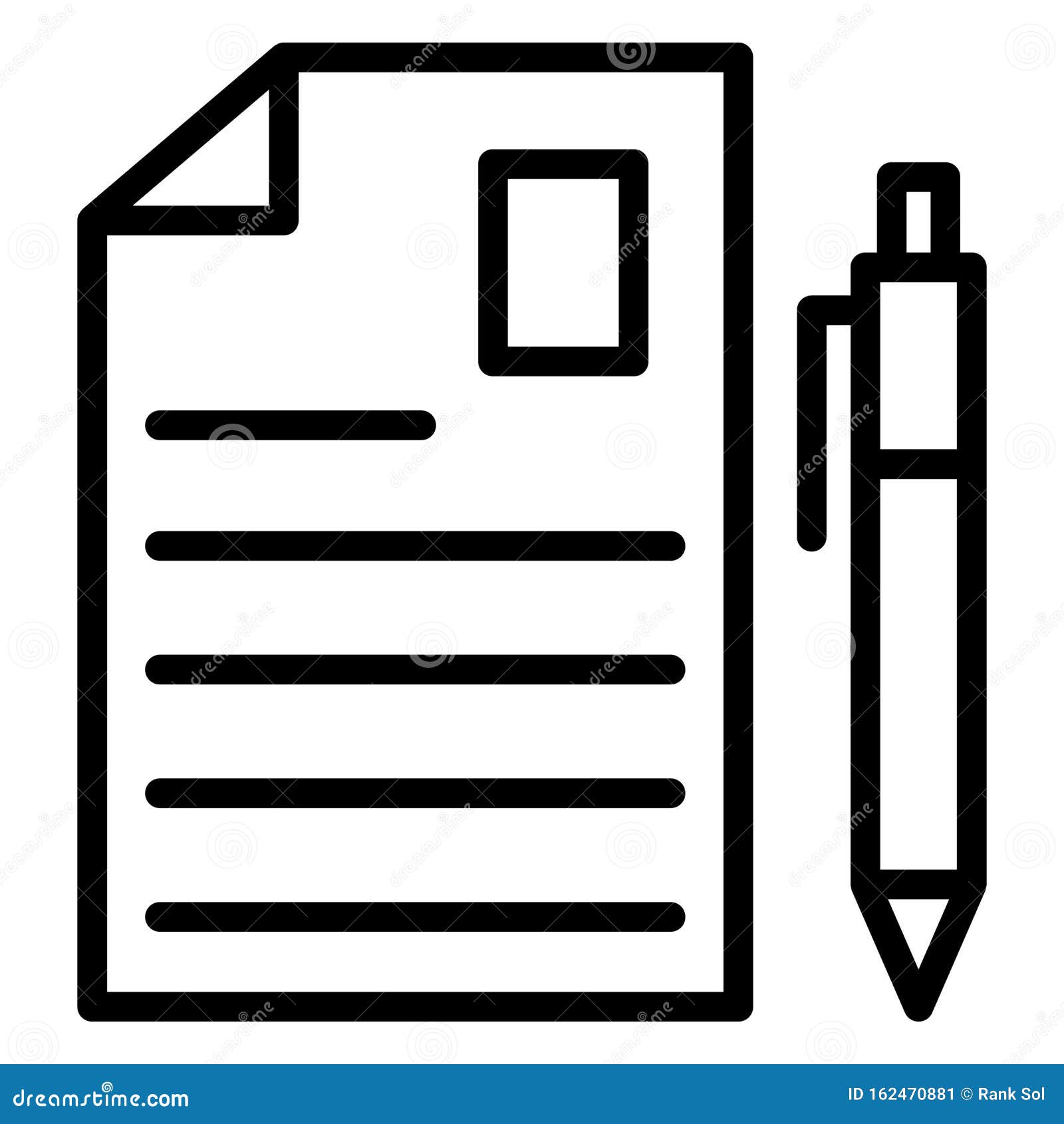 Writing Isolated Vector Icon Easily Editable Stock Vector ...