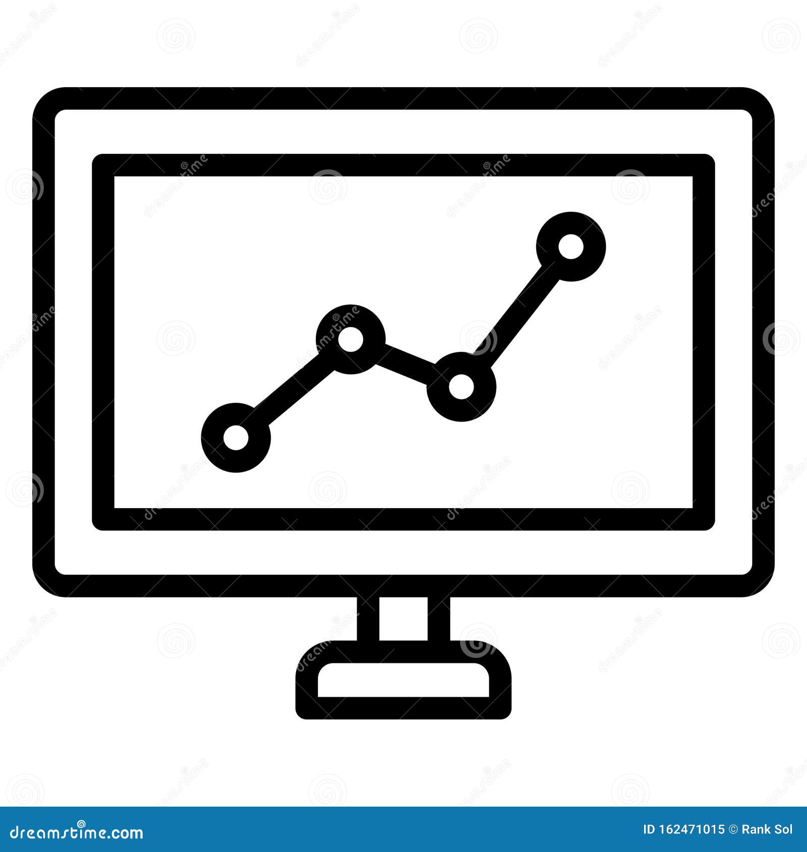 Line Graph Isolated Vector Icon Easily Stock Illustration ...