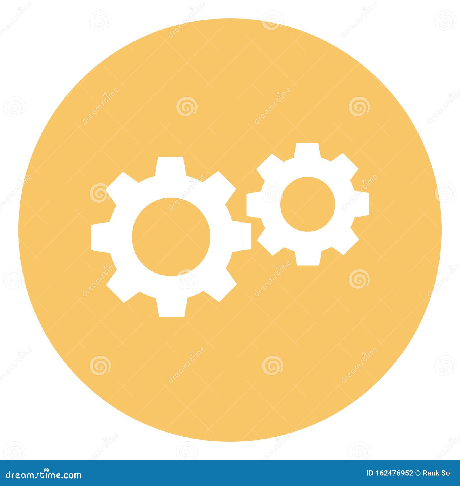 Cogs Isolated Vector Icon Easily Editable Stock Vector - Illustration ...