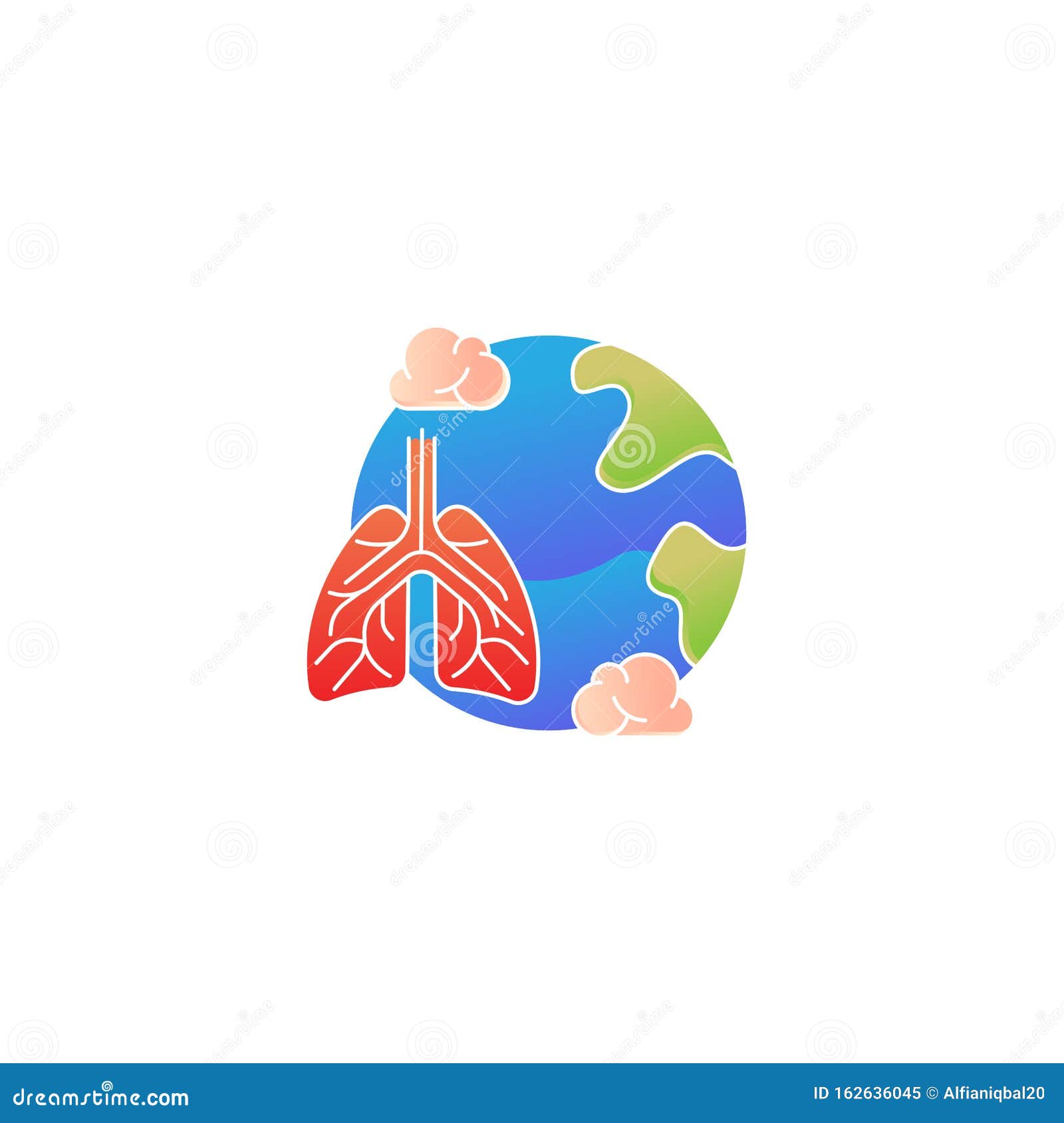 Lungs Icon, Simple Flat Style. Stock Vector - Illustration of care ...