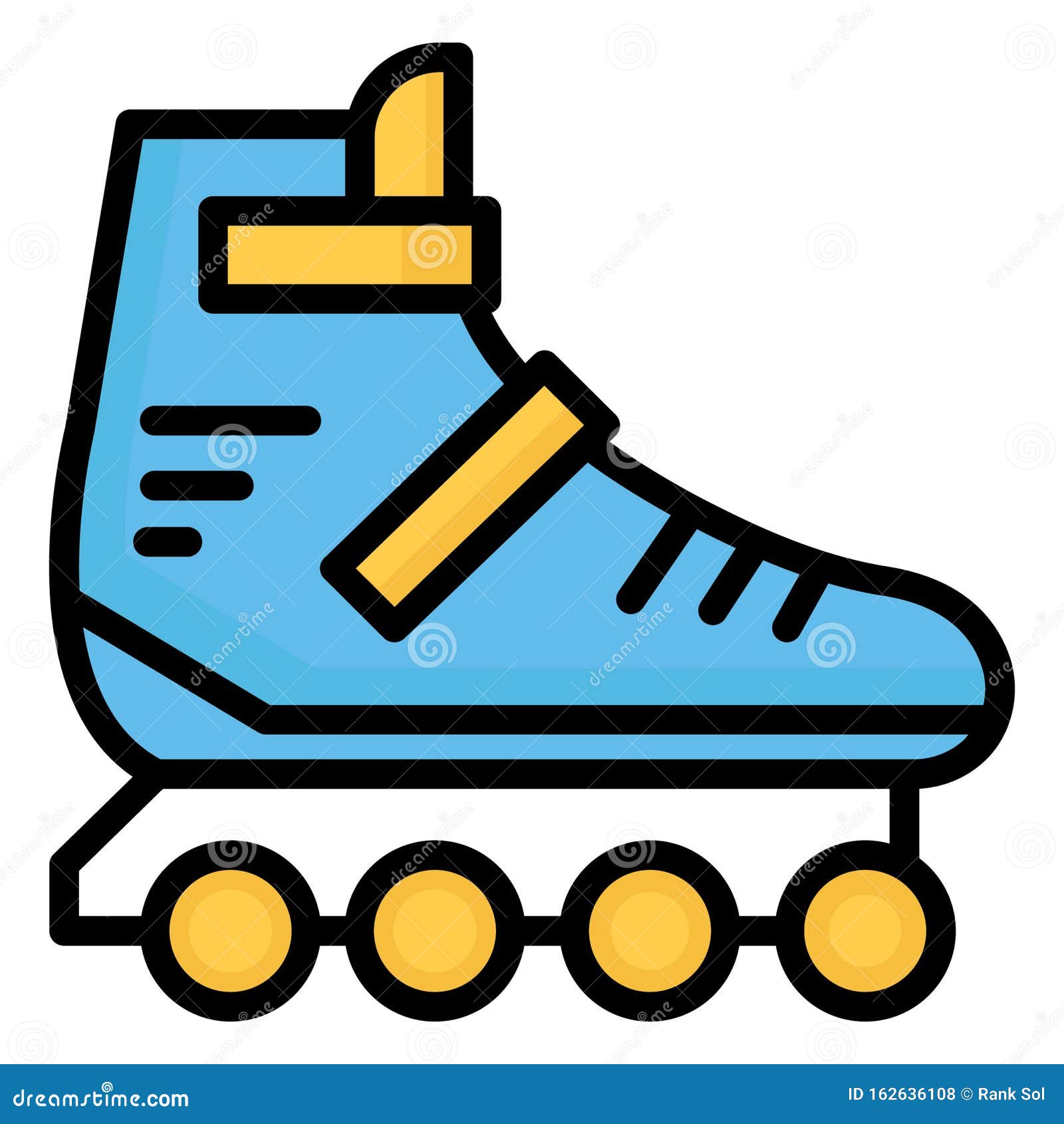Inline Skates Isolated Vector Icon Which Can Easily Modify or Edit ...