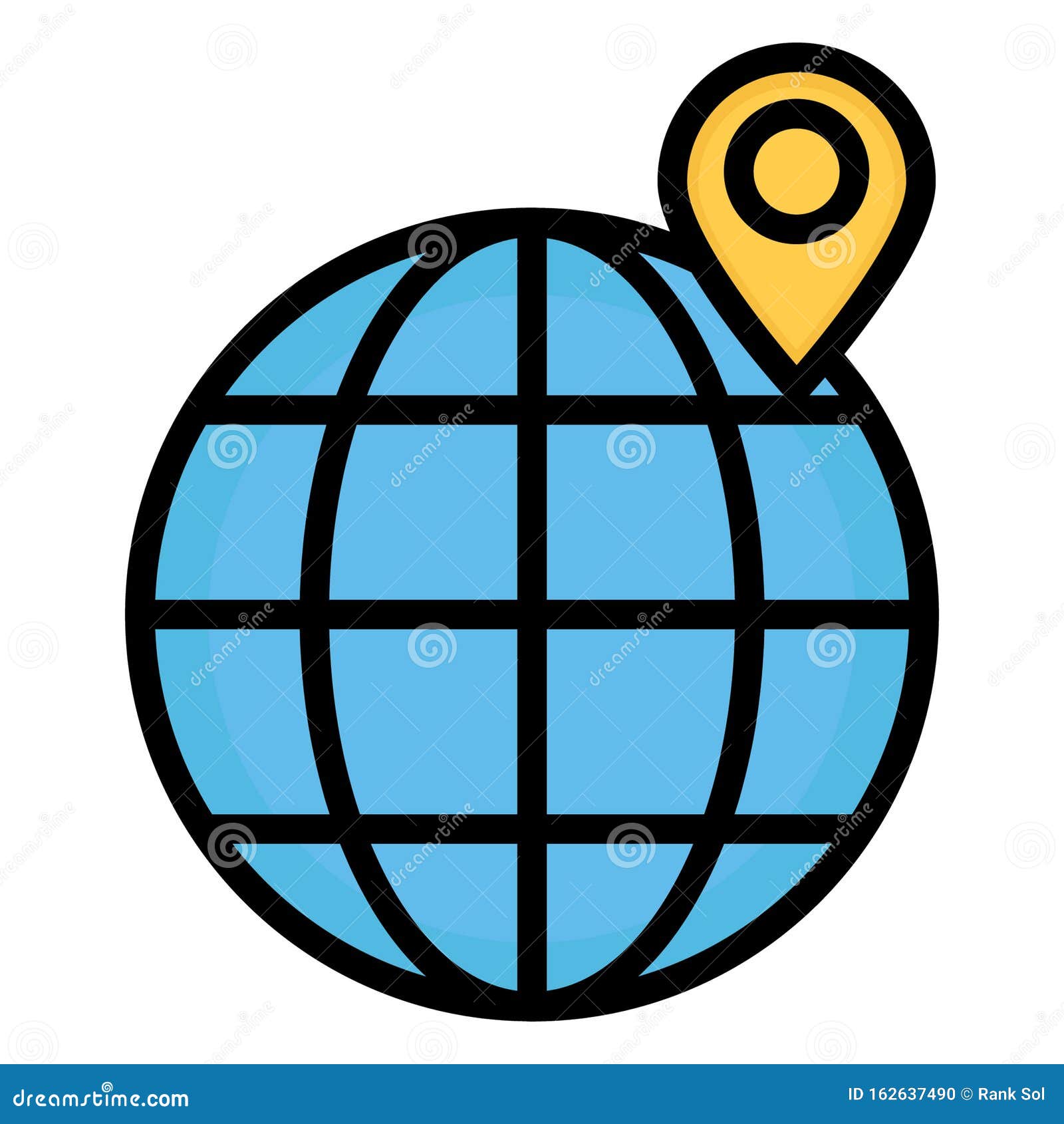Global Location Isolated Vector Icon Which Can Easily Modify or Edit ...