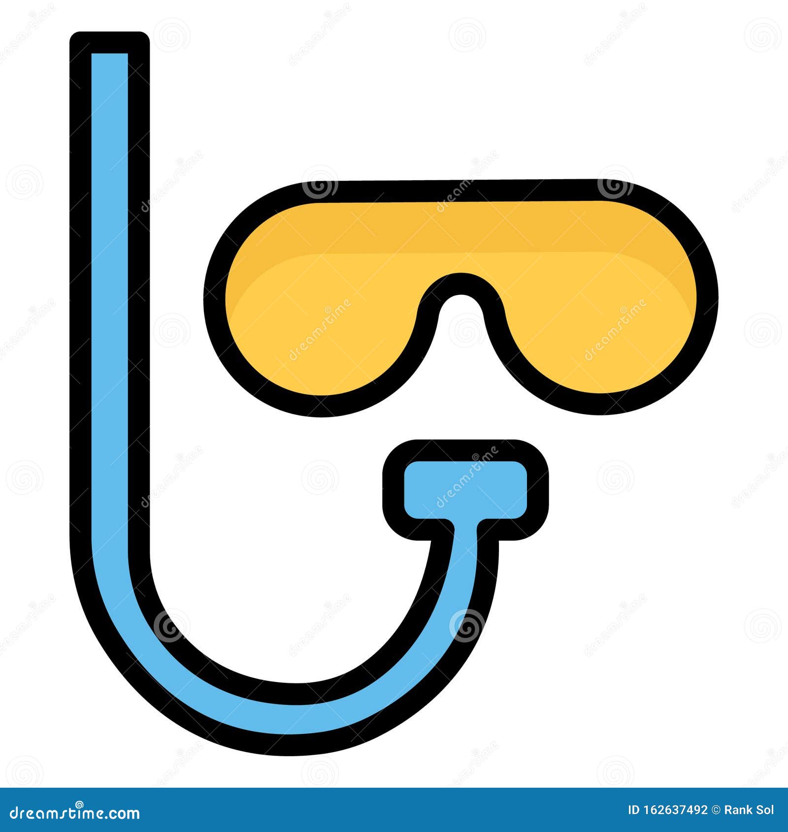 Dive Mask Isolated Vector Icon Which Can Easily Modify or Edit Stock ...
