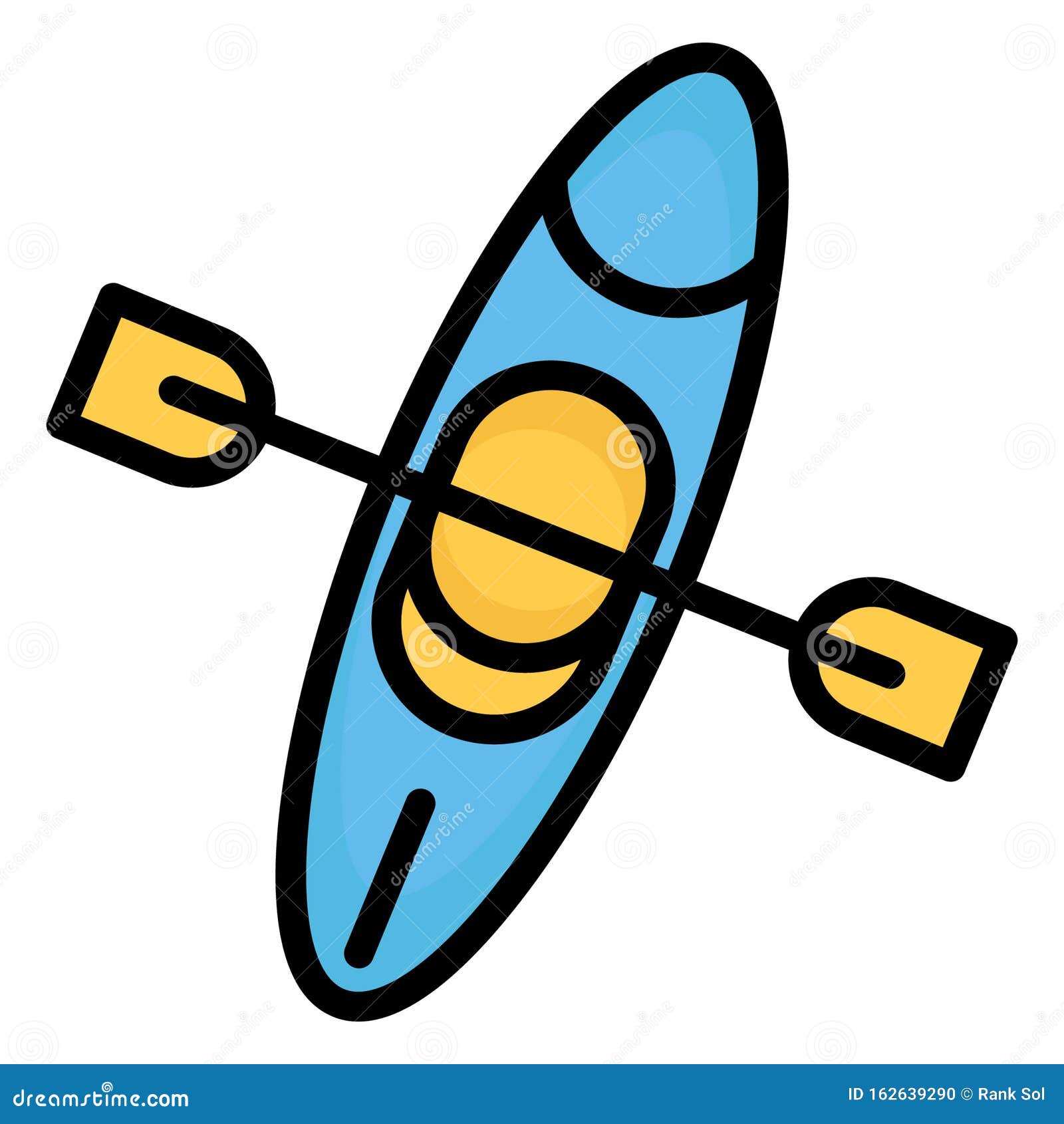 Canoe Paddle Isolated Vector Icon Which Can Easily Modify or Edit Stock ...