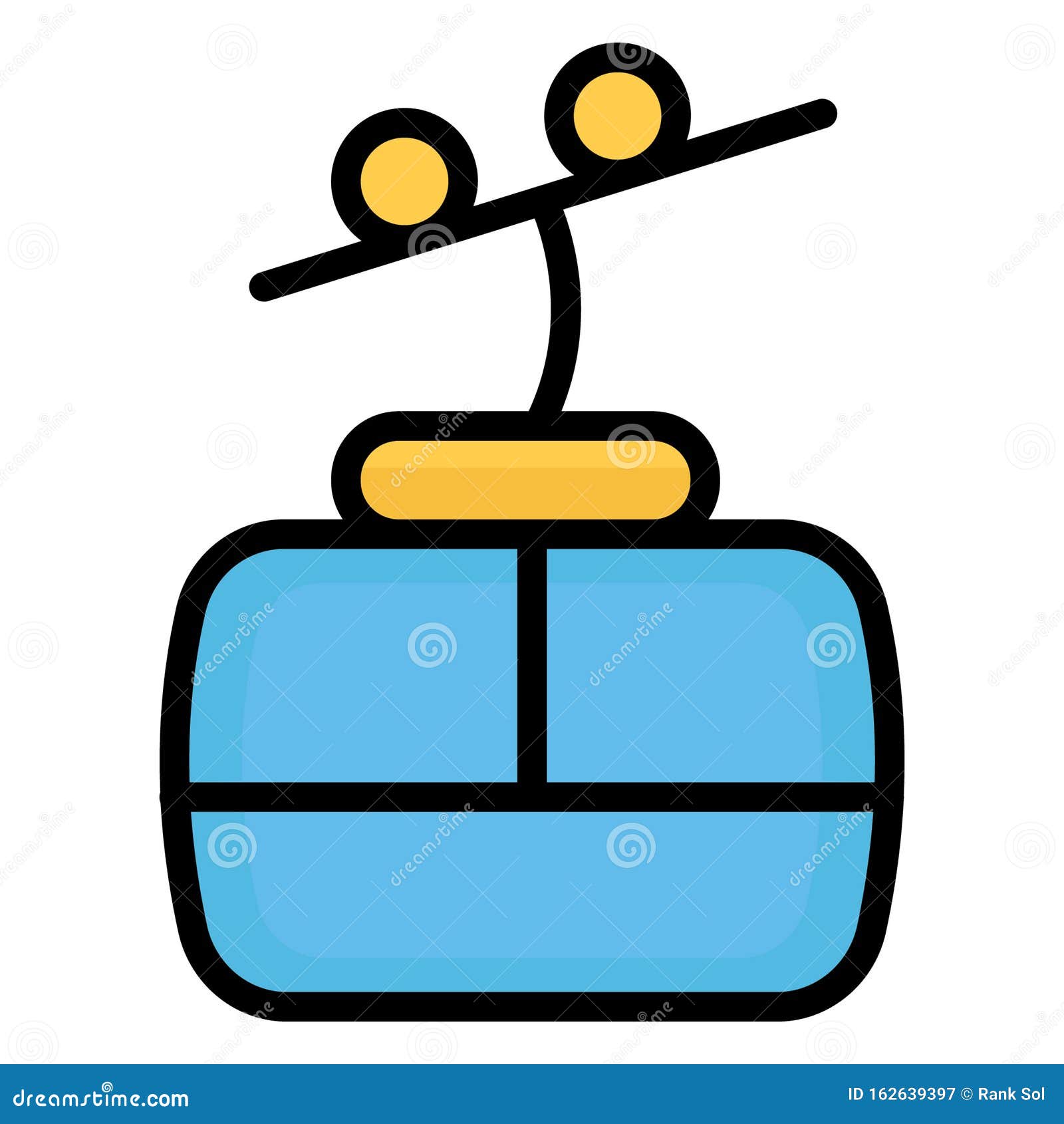 Aerial Lift Isolated Vector Icon Which Can Easily Modify or Edit Stock ...