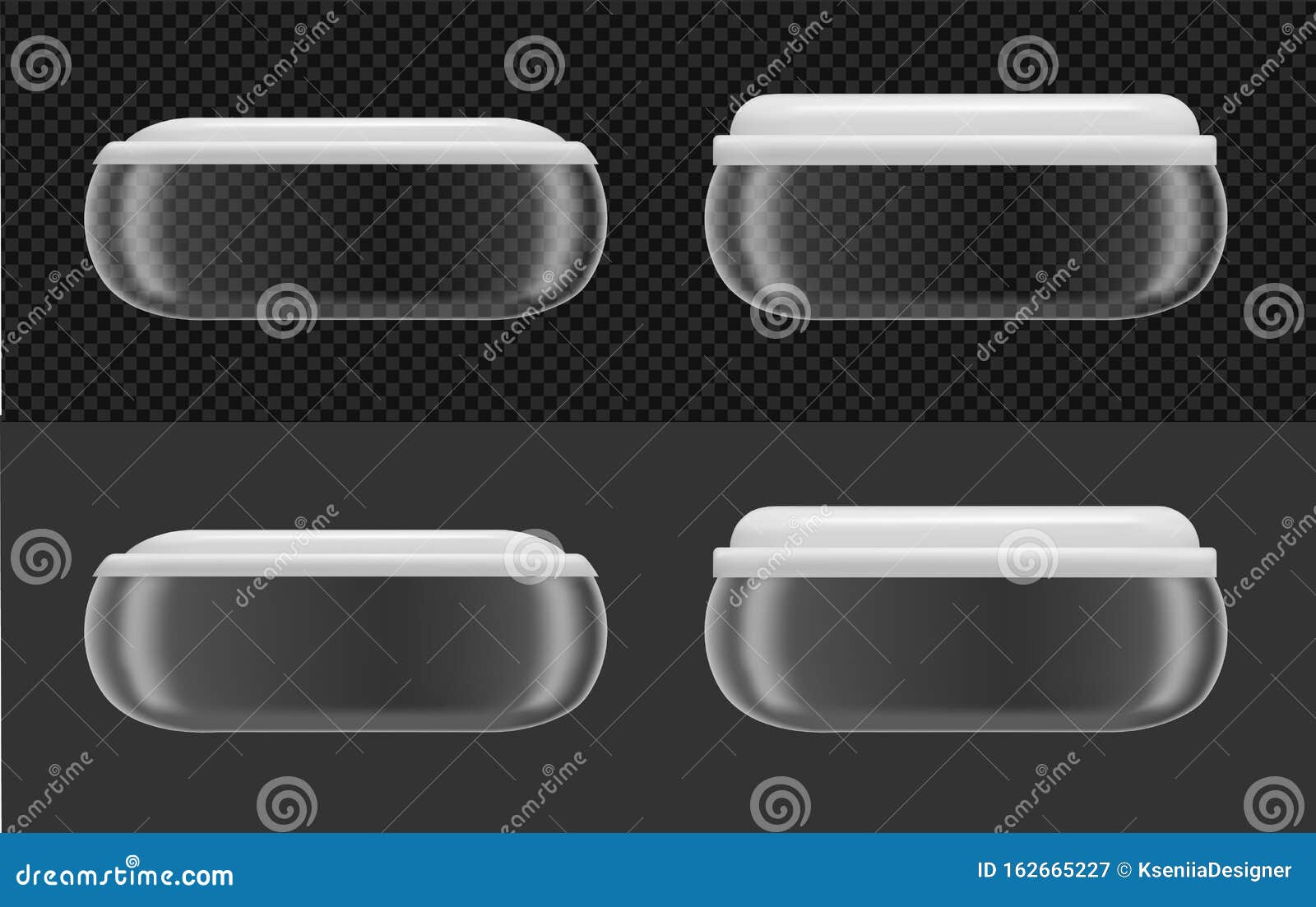 Transparent Packaging Box for Cake and Dessert Stock Illustration ...