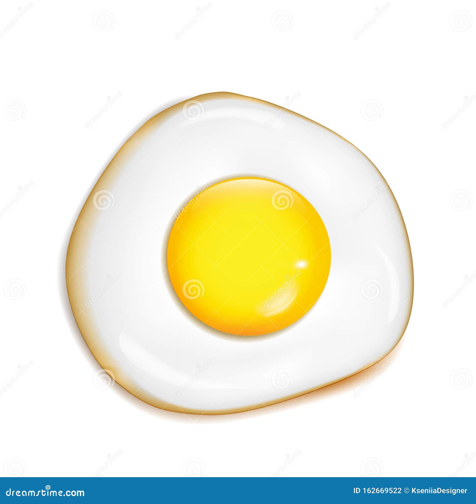 Vector Realistic Fried Egg. Fresh Food Stock Vector - Illustration of ...