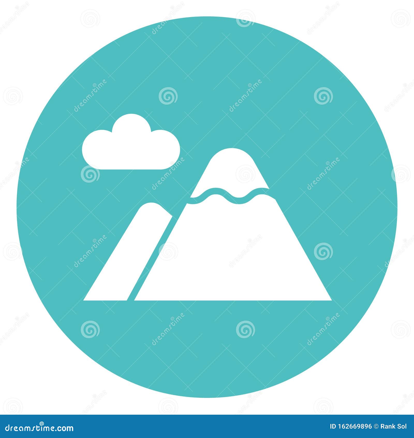 Hill Station Isolated Vector Icon Which Can Easily Modify or Edit Stock ...