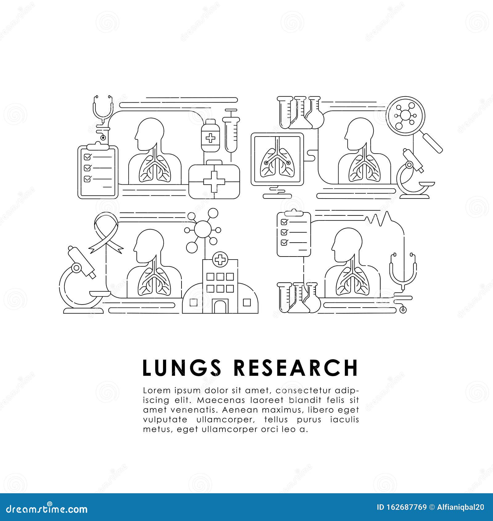 Lungs System Inspection Concept.Medical Research For Fibrosis, Asthma ...