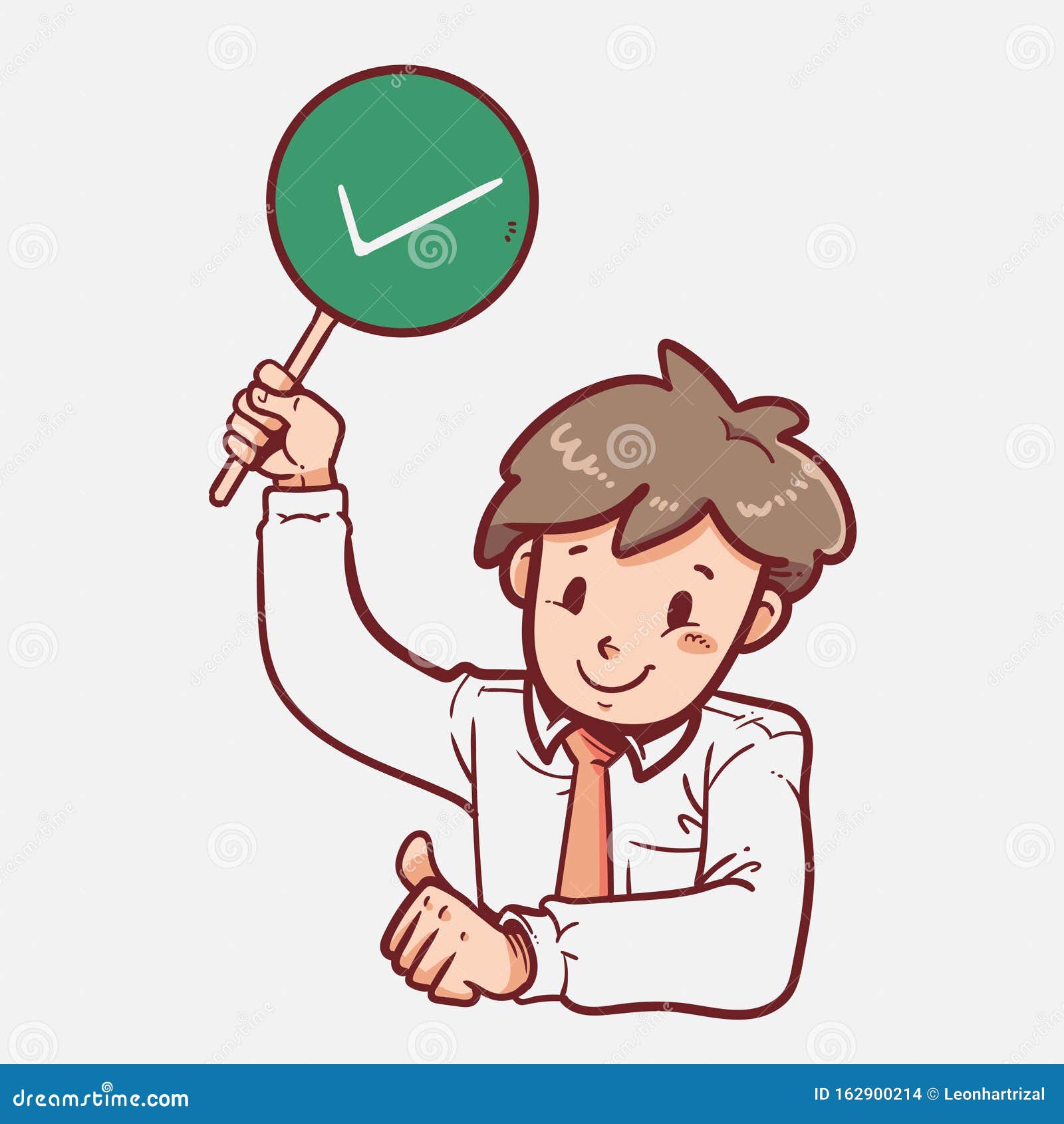 Man Giving Sign of Approval Stock Vector - Illustration of success ...