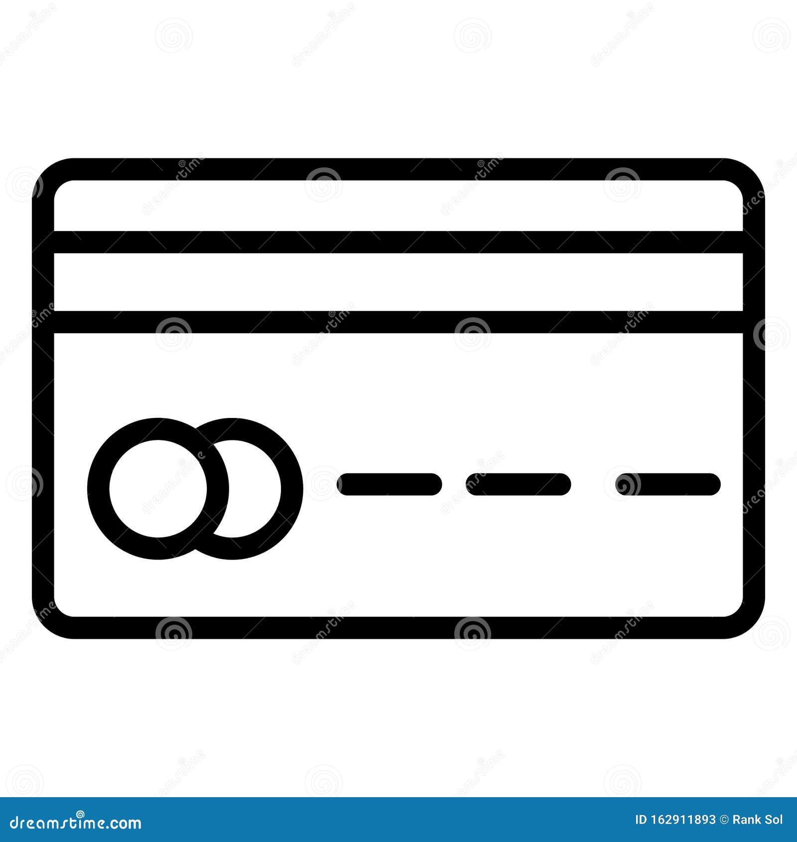 Bank Card Isolated Vector Icon Which Can Easily Modify or Edit Stock ...