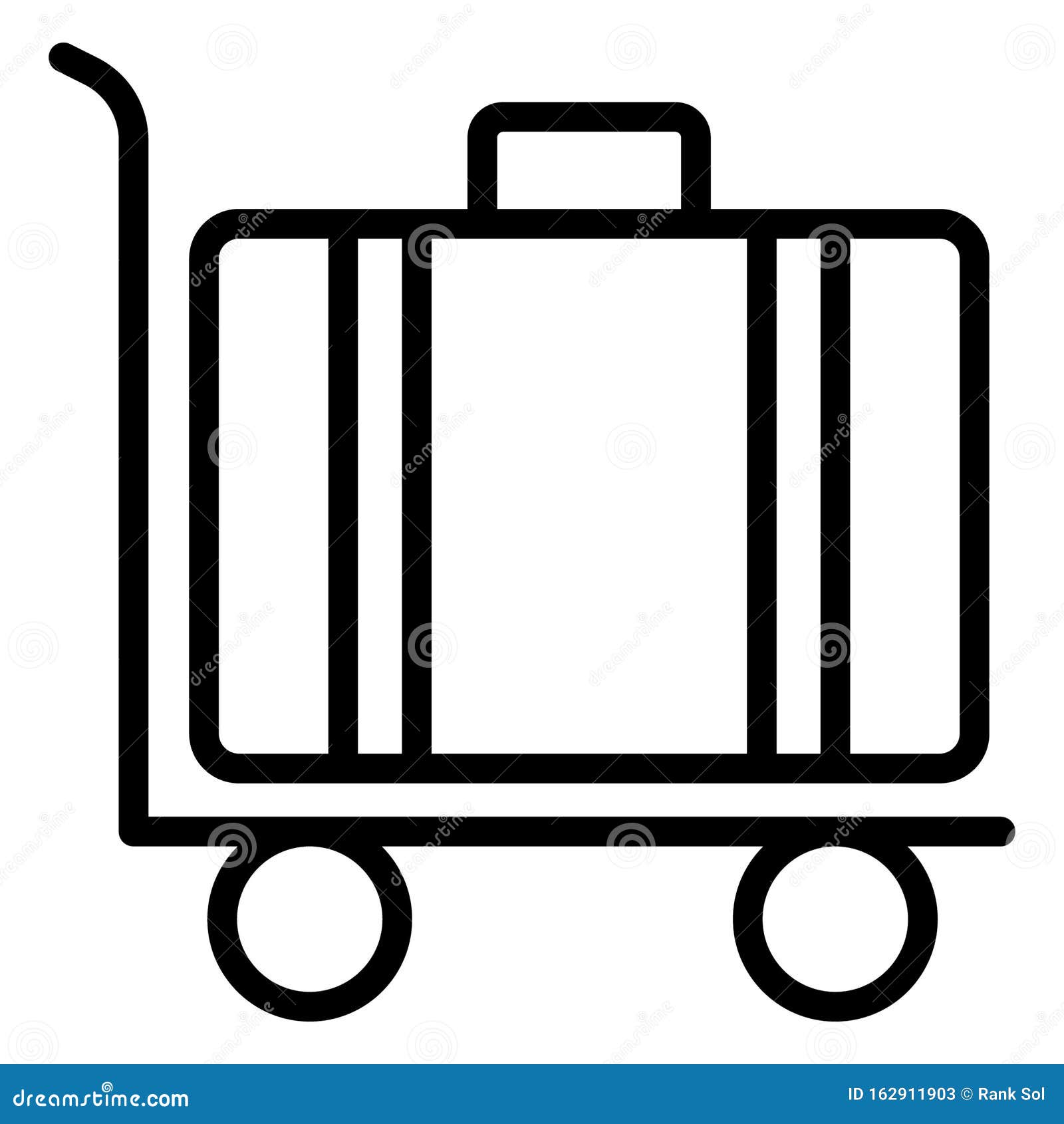 Hand Trolley Isolated Vector Icon Which Can Easily Modify or Edit Stock ...