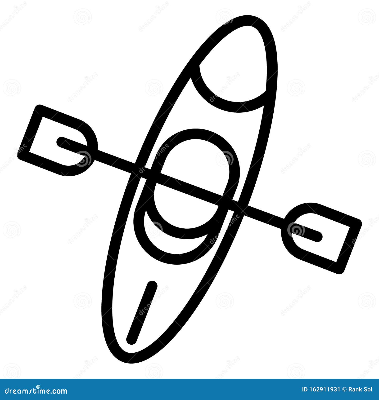 Canoe Paddle Isolated Vector Icon Which Can Easily Modify or Edit Stock ...