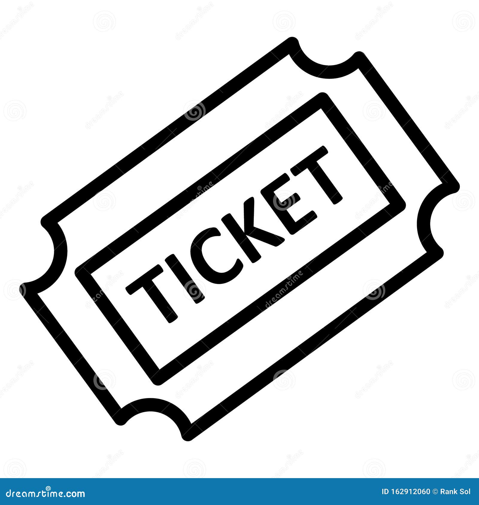 Entry Ticket Isolated Vector Icon Which Can Easily Modify or Edit Stock ...