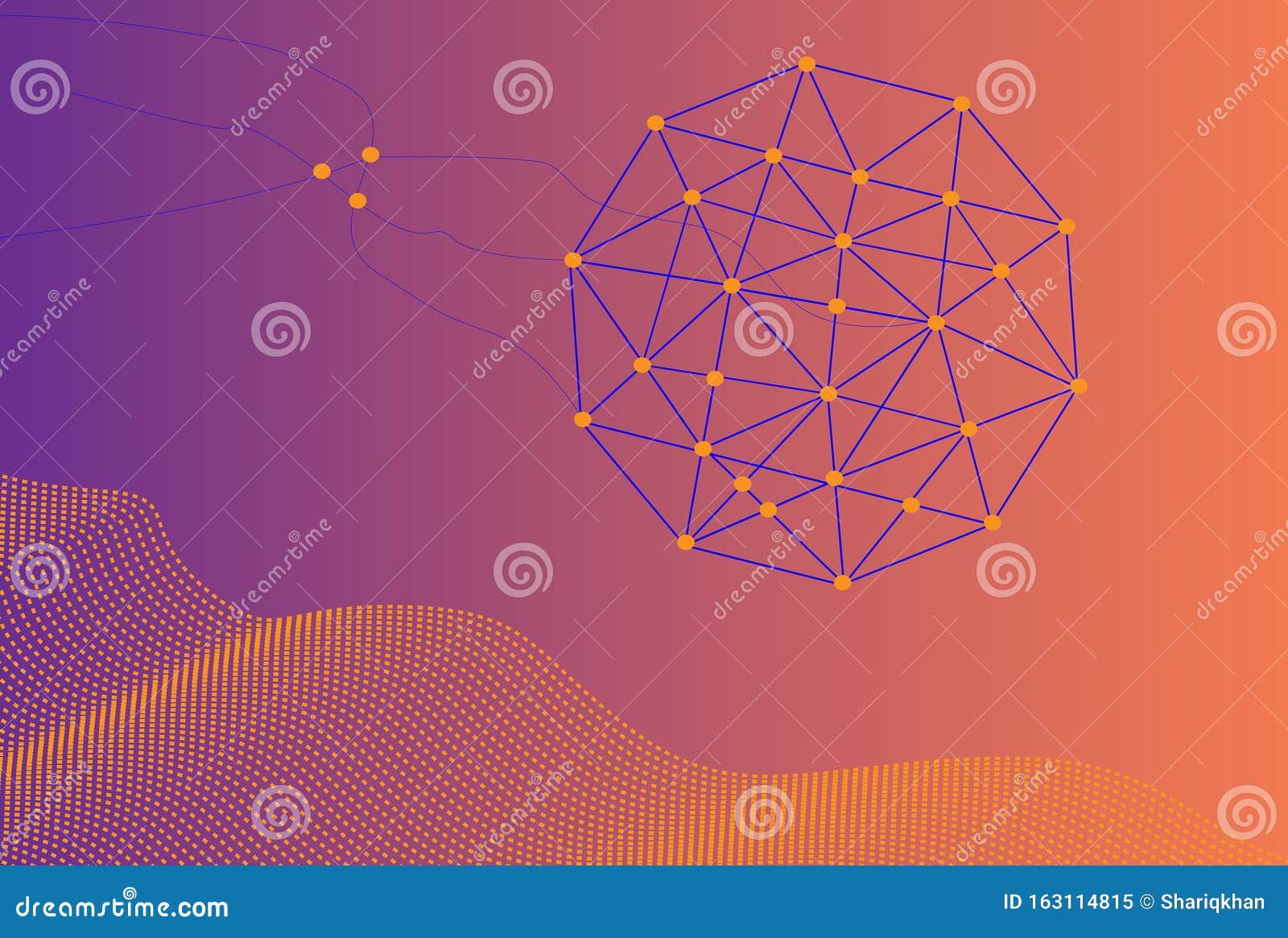 Abstract Futuristic Grid Gradient Network Web Background Scientific ...