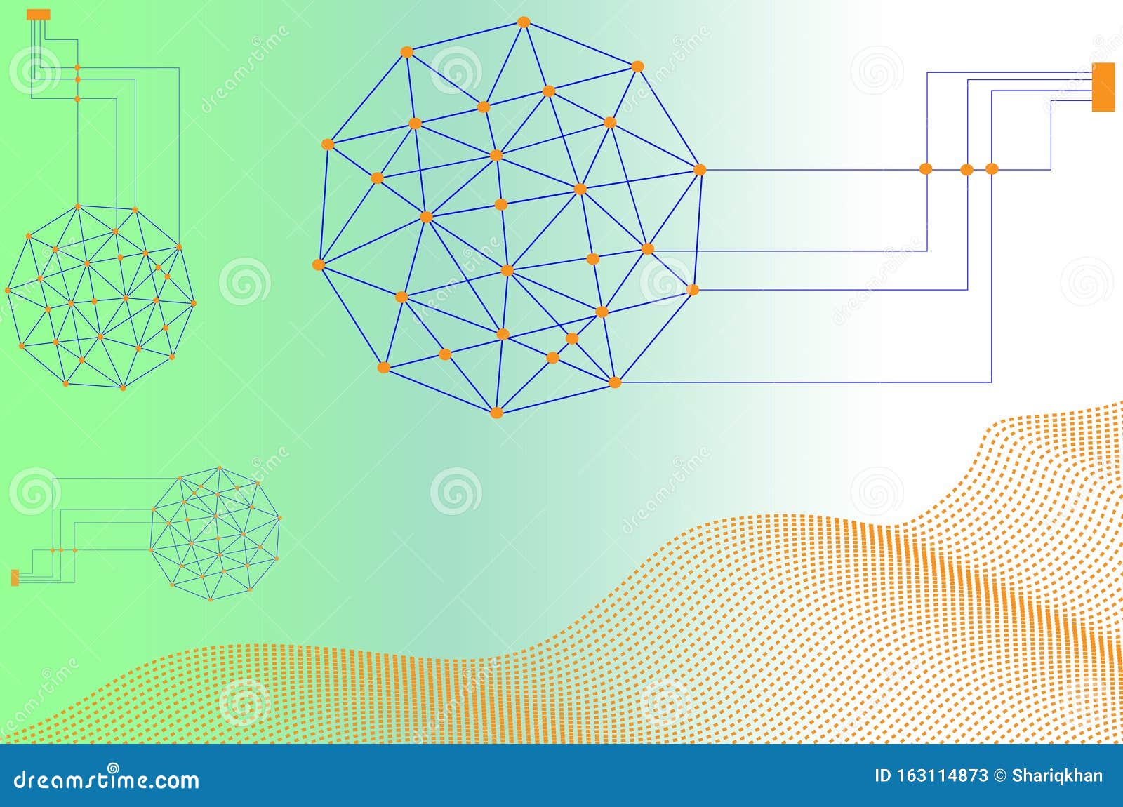 Abstract Futuristic Grid Gradient Network Web Background Scientific ...