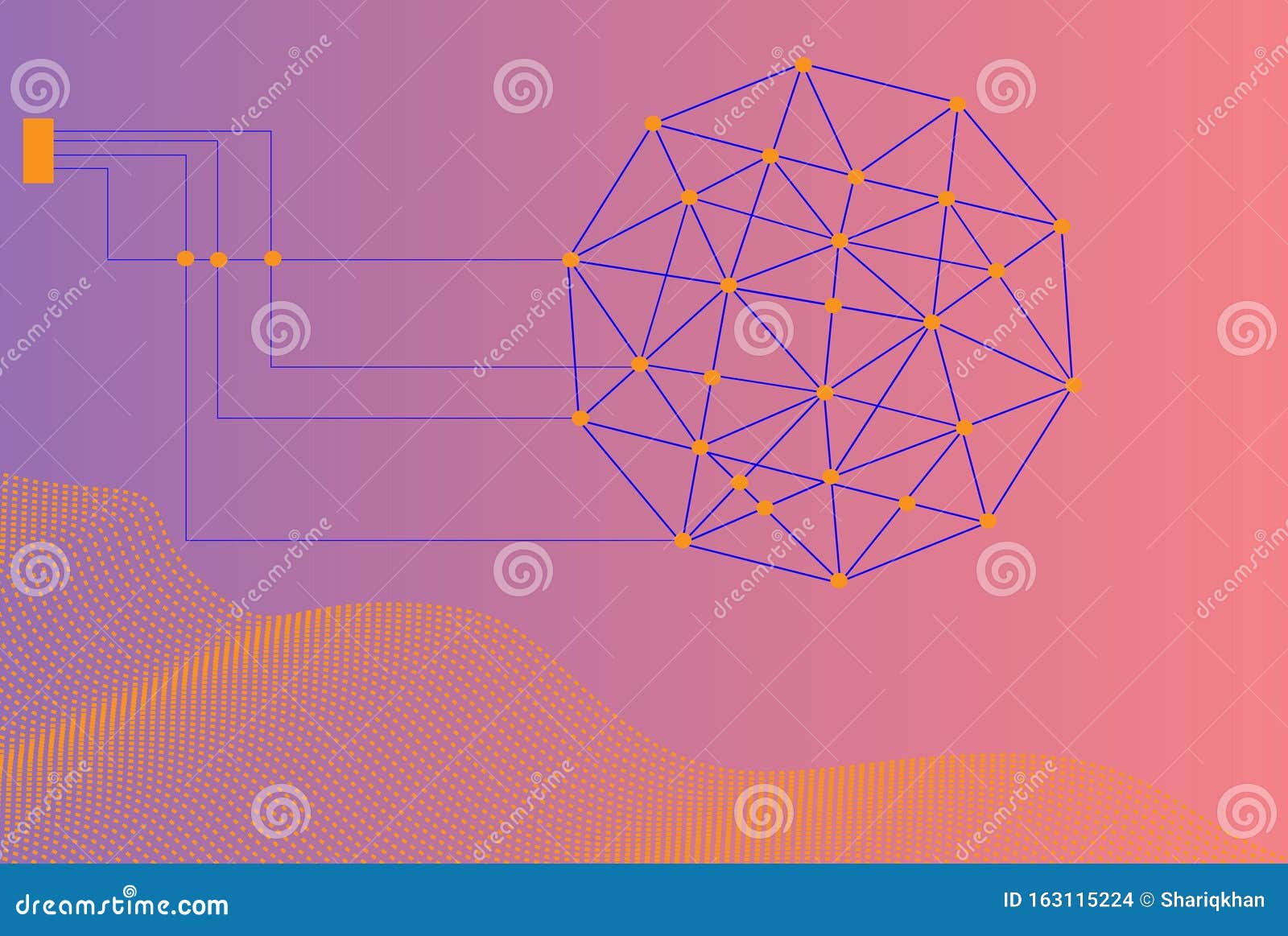 Abstract Futuristic Grid Gradient Network Web Background Scientific ...