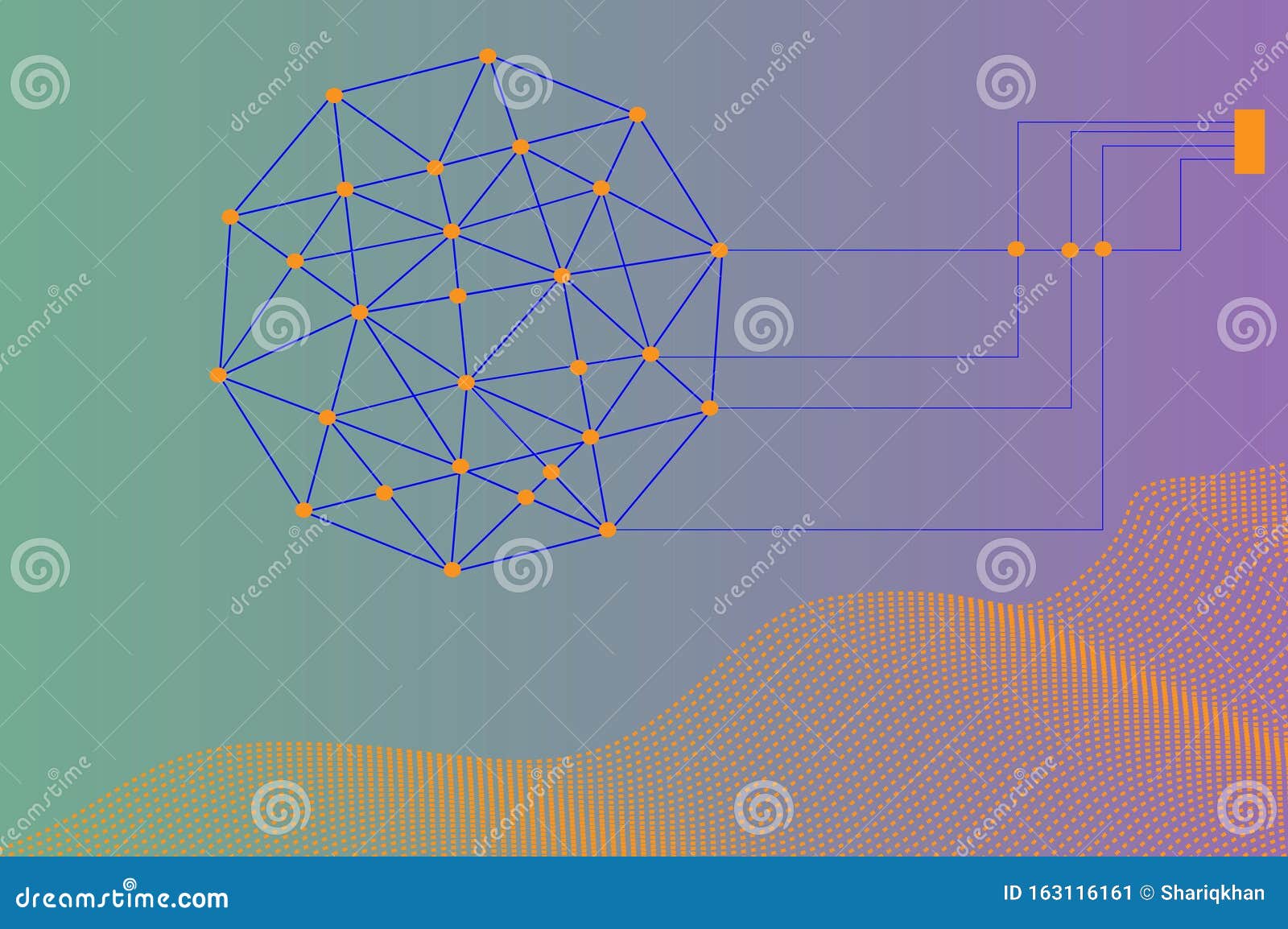 Abstract Futuristic Grid Gradient Network Web Background Scientific ...