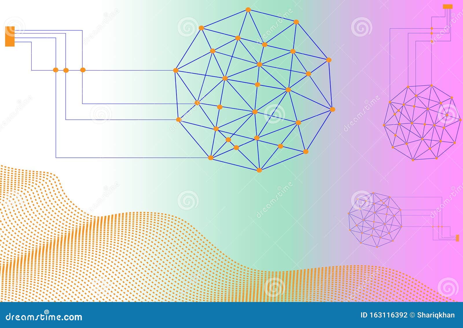 Abstract Futuristic Grid Gradient Network Web Background Scientific ...