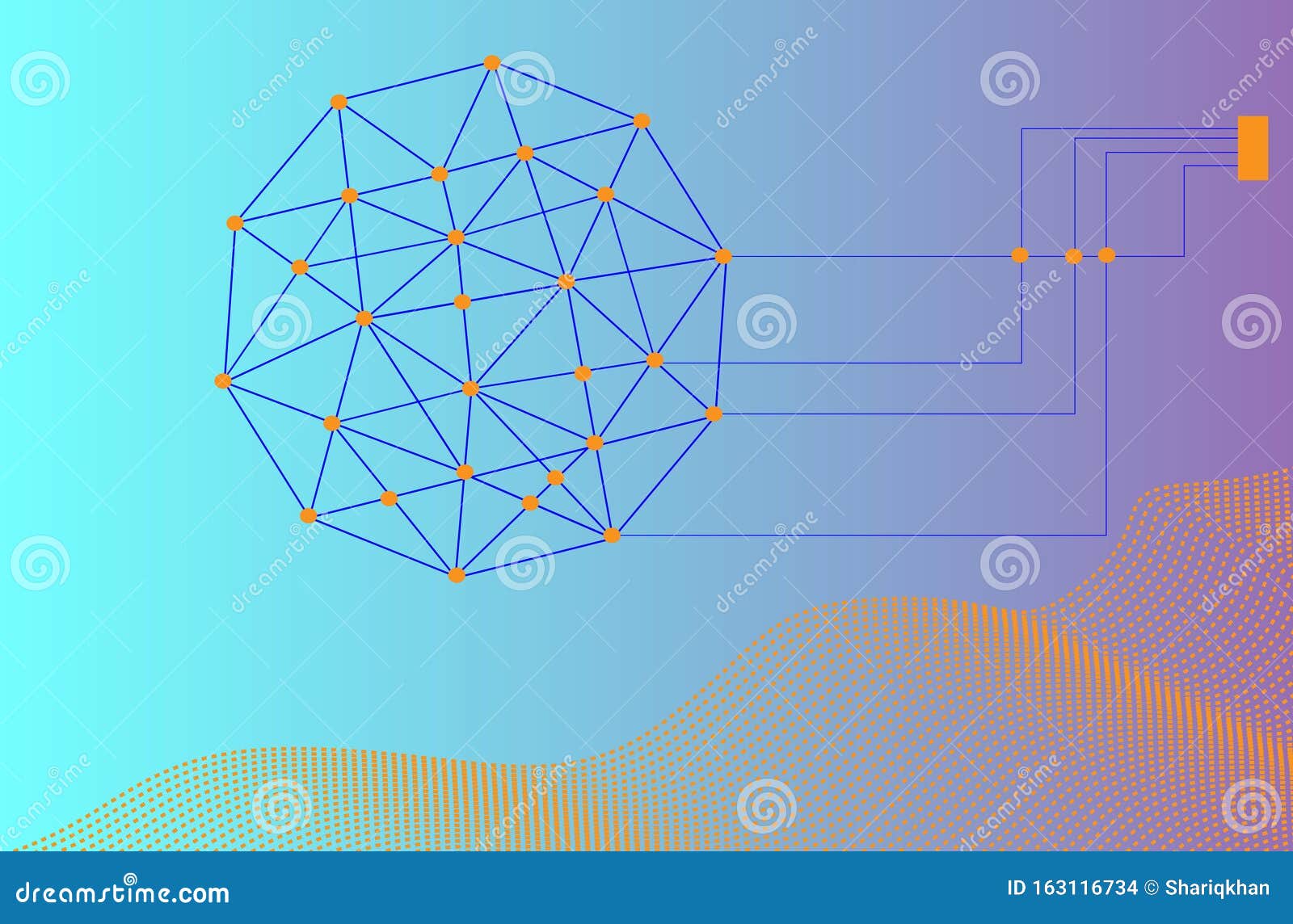 Abstract Futuristic Grid Gradient Network Web Background Scientific ...