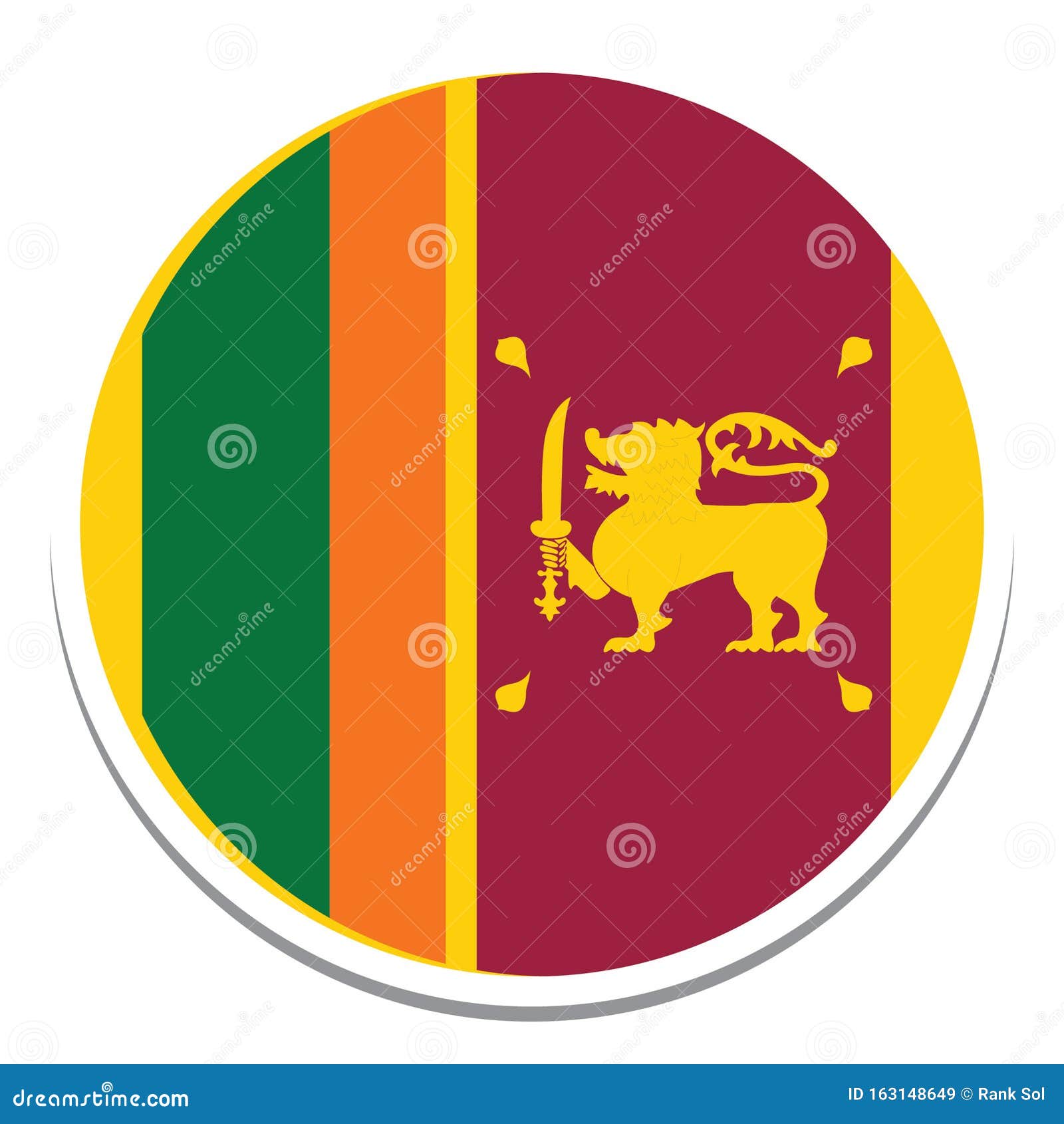 Sri Lanka Flag Isolated Vector Illustration You Can Edit it Stock ...