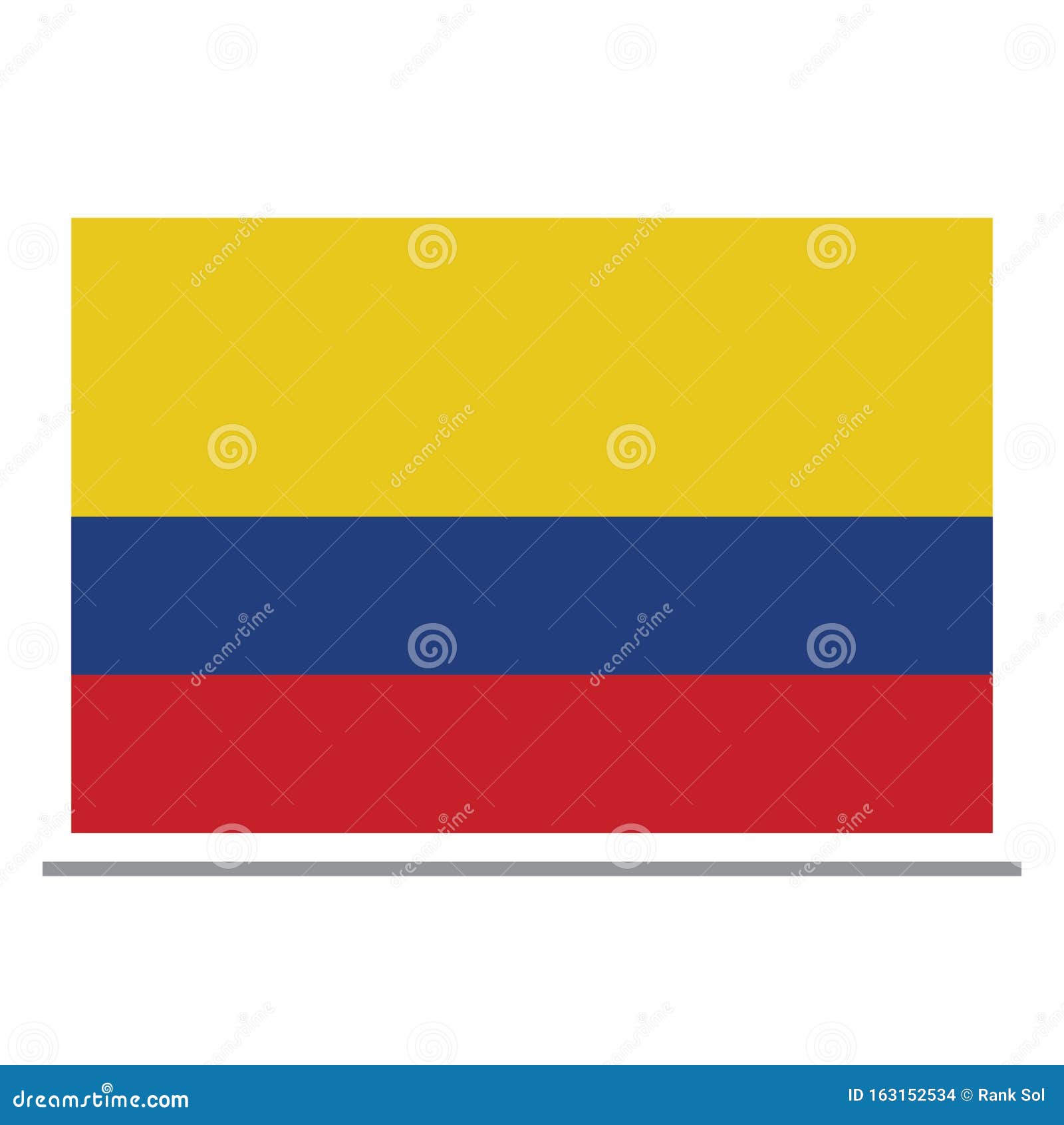 Columbia Flag, Official Colors And Proportion Correctly. National ...