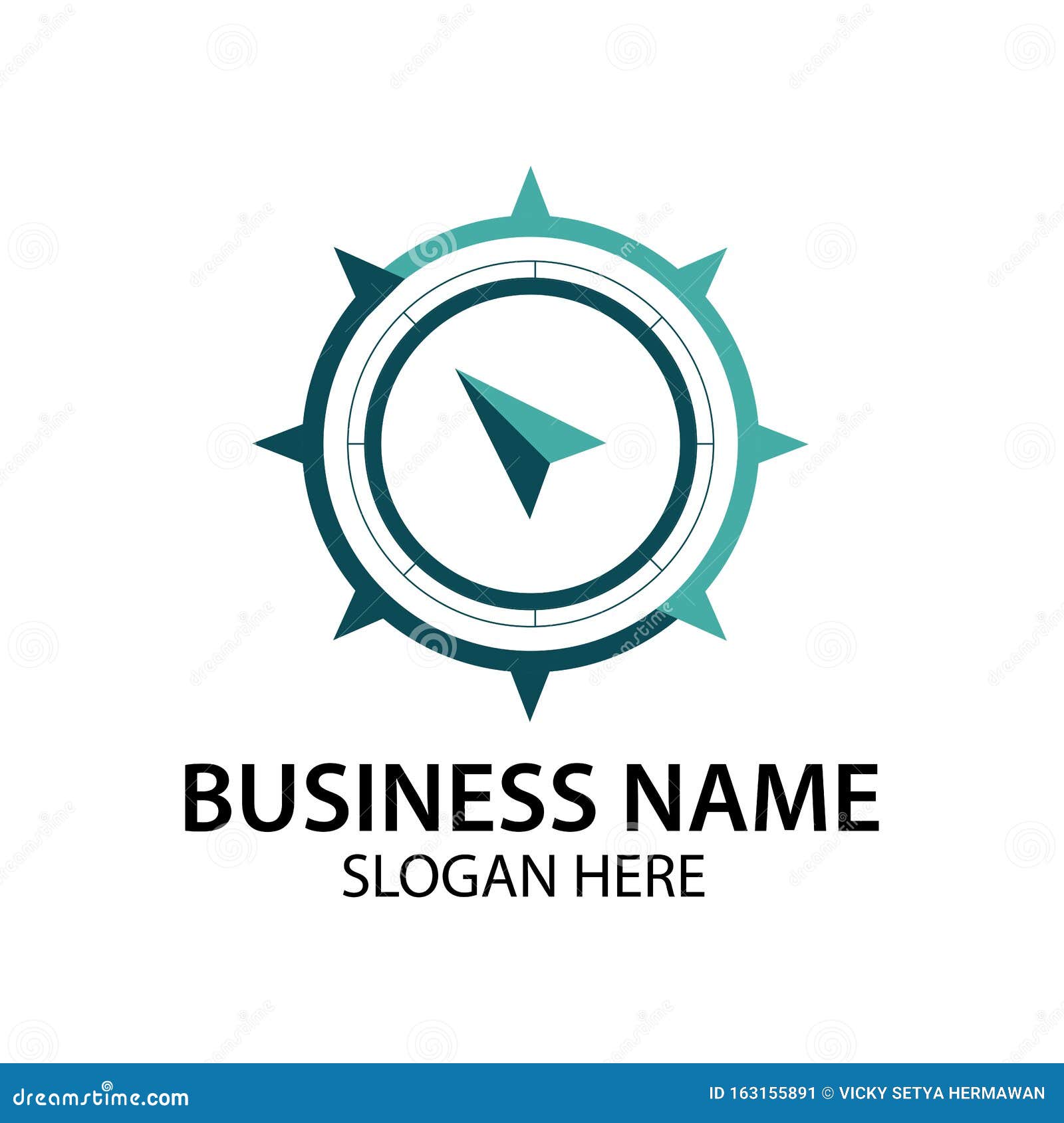 Simple Compass Vector Logo Design Illustration Inspiration Stock Vector ...