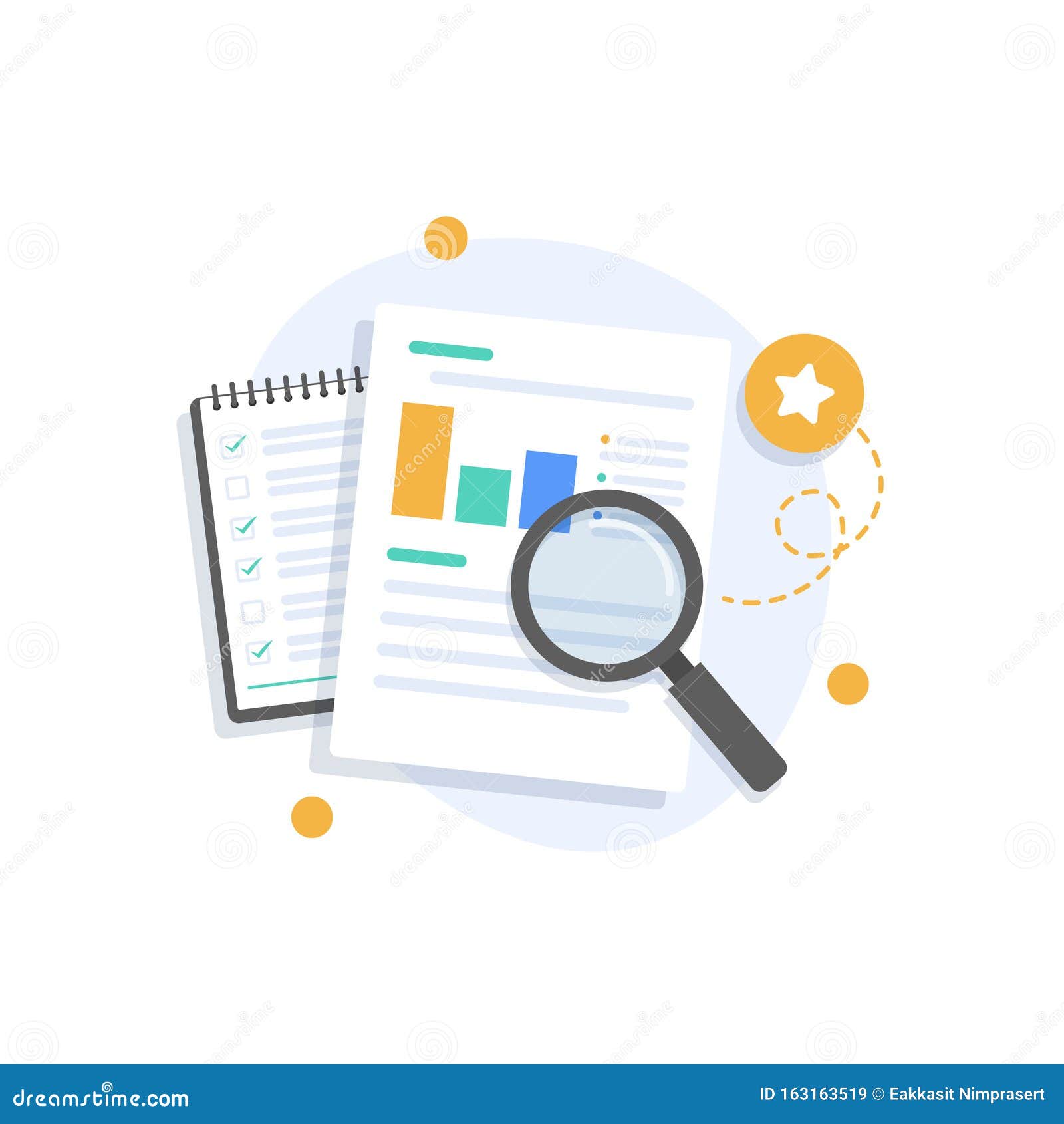 Auditing, Tax Process, Accounting Infographics Cartoon Vector ...