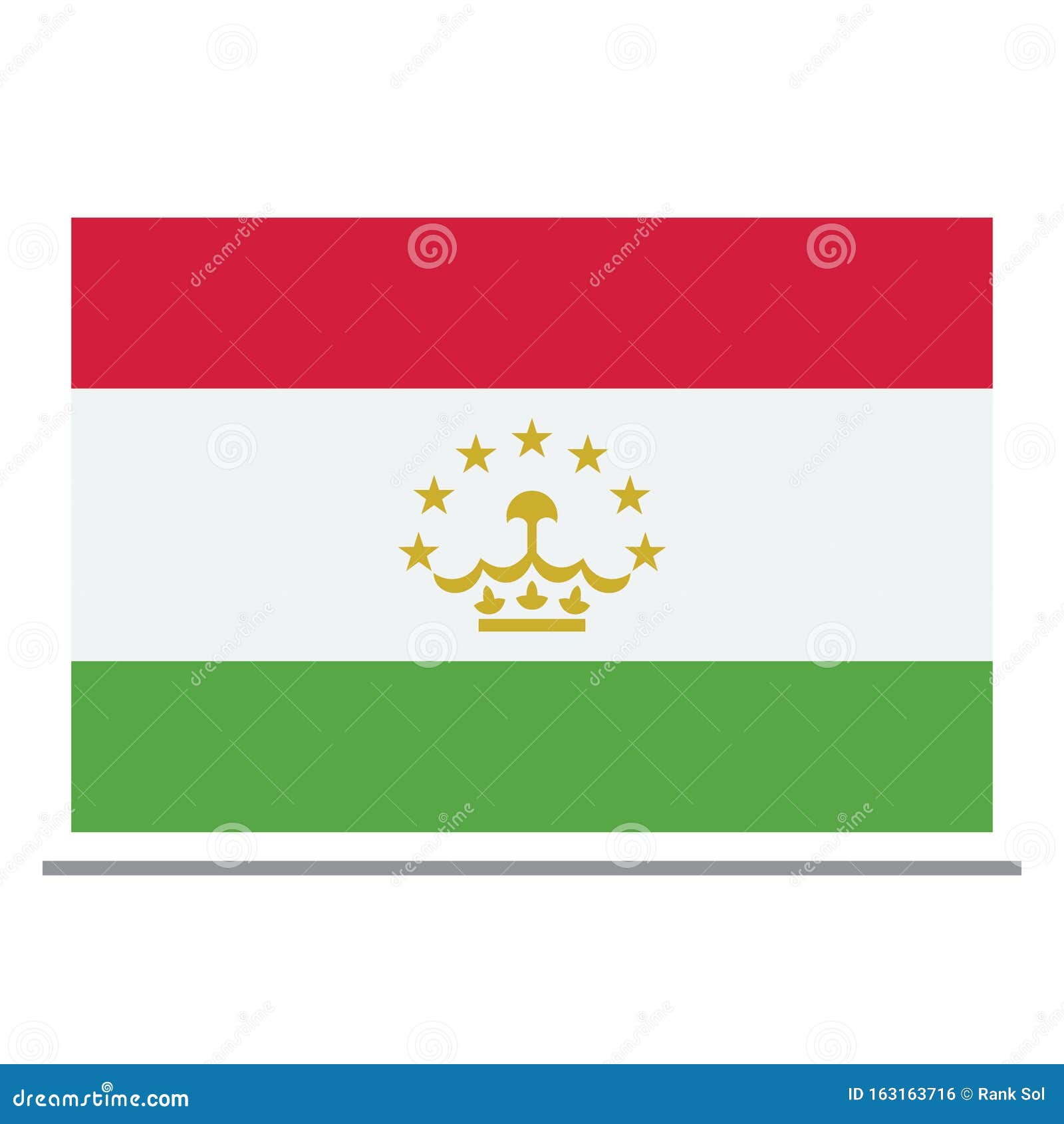 Flag of Tajikistan Flag Isolated Vector Illustration You Can Edit it ...