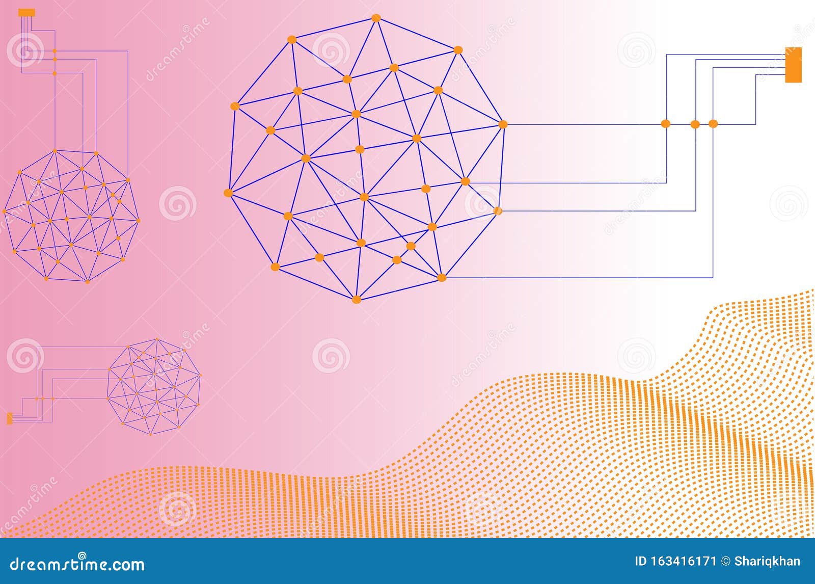 Abstract Futuristic Grid Gradient Network Web Background Scientific ...
