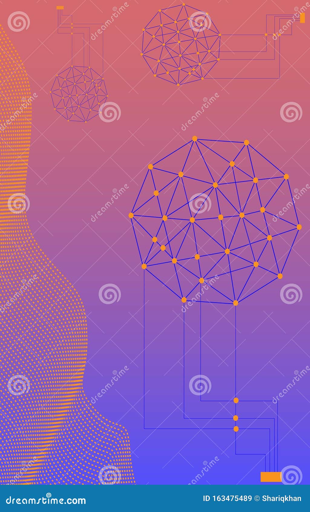 Abstract Futuristic Grid Gradient Network Web Background Scientific ...