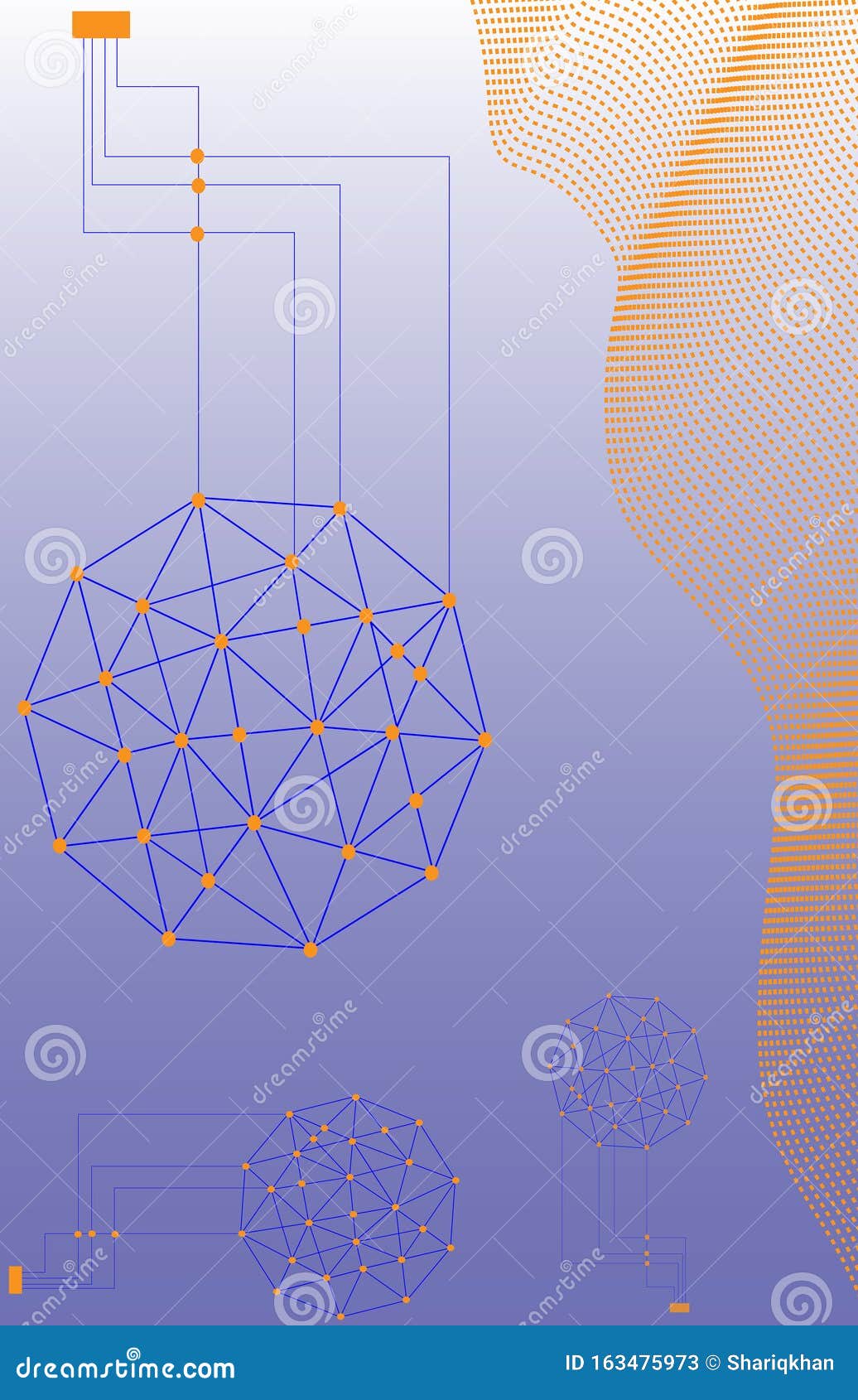 Abstract Futuristic Grid Gradient Network Web Background Scientific ...