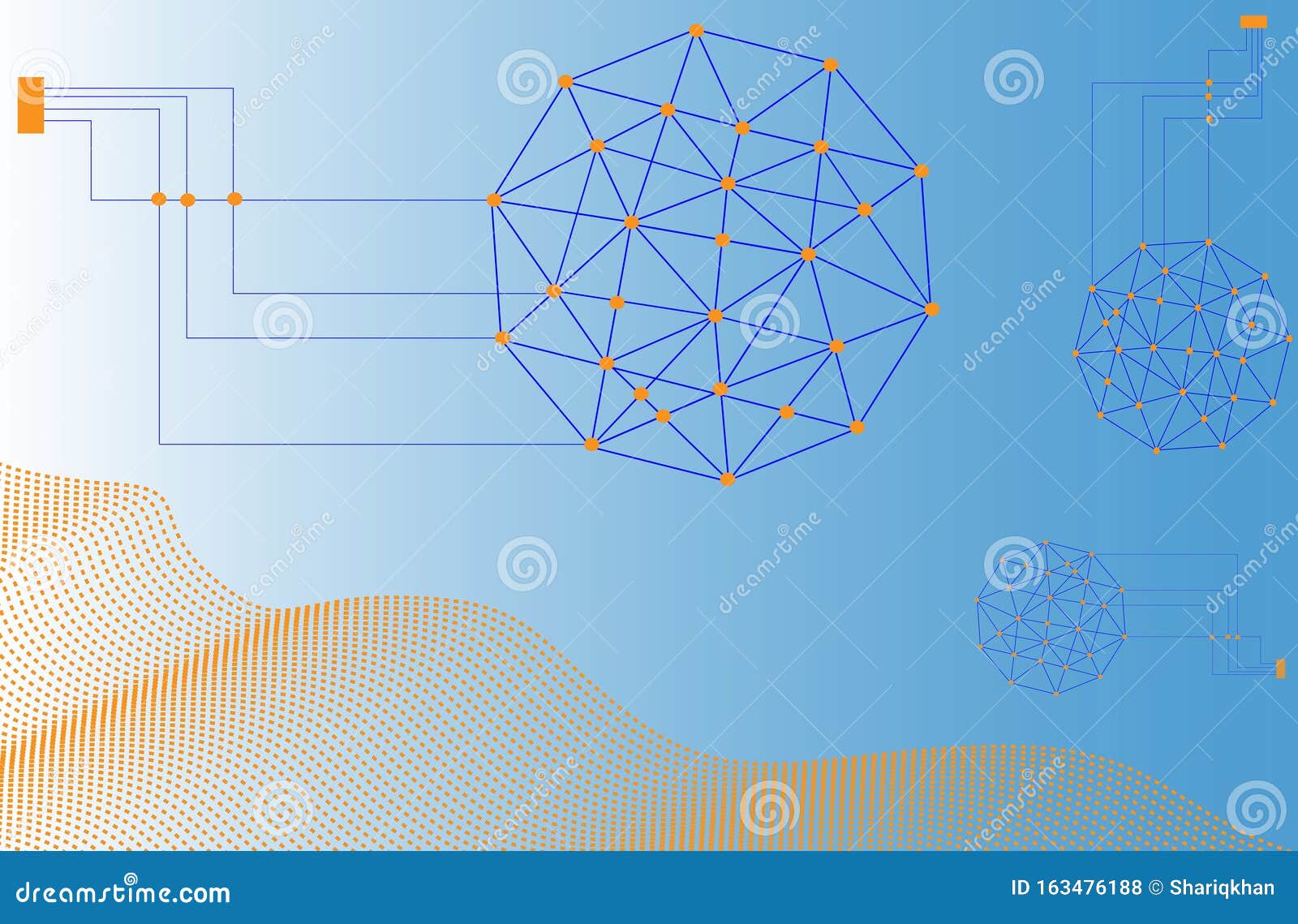 Abstract Futuristic Grid Gradient Network Web Background Scientific ...