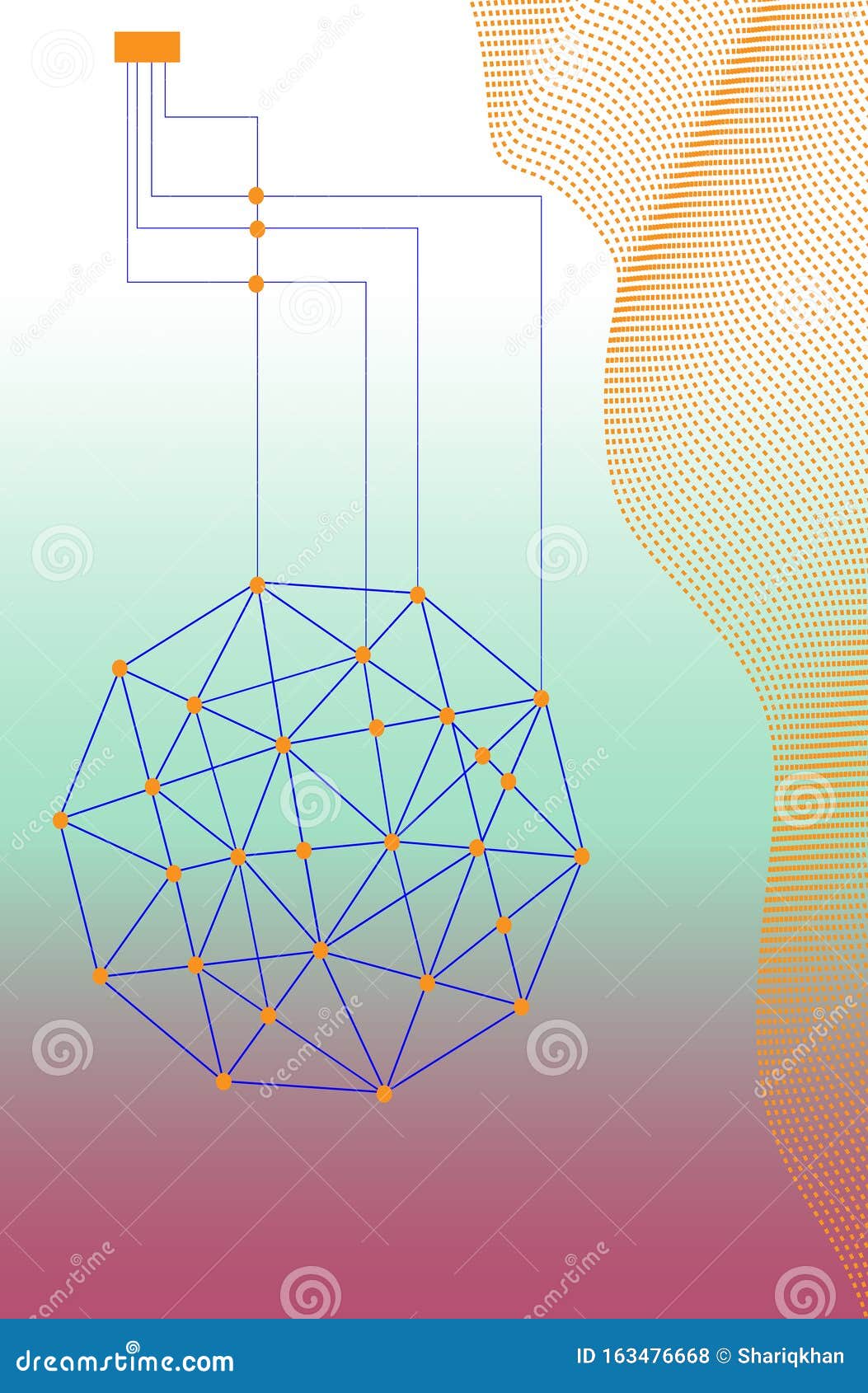 Abstract Futuristic Grid Gradient Network Web Background Scientific ...