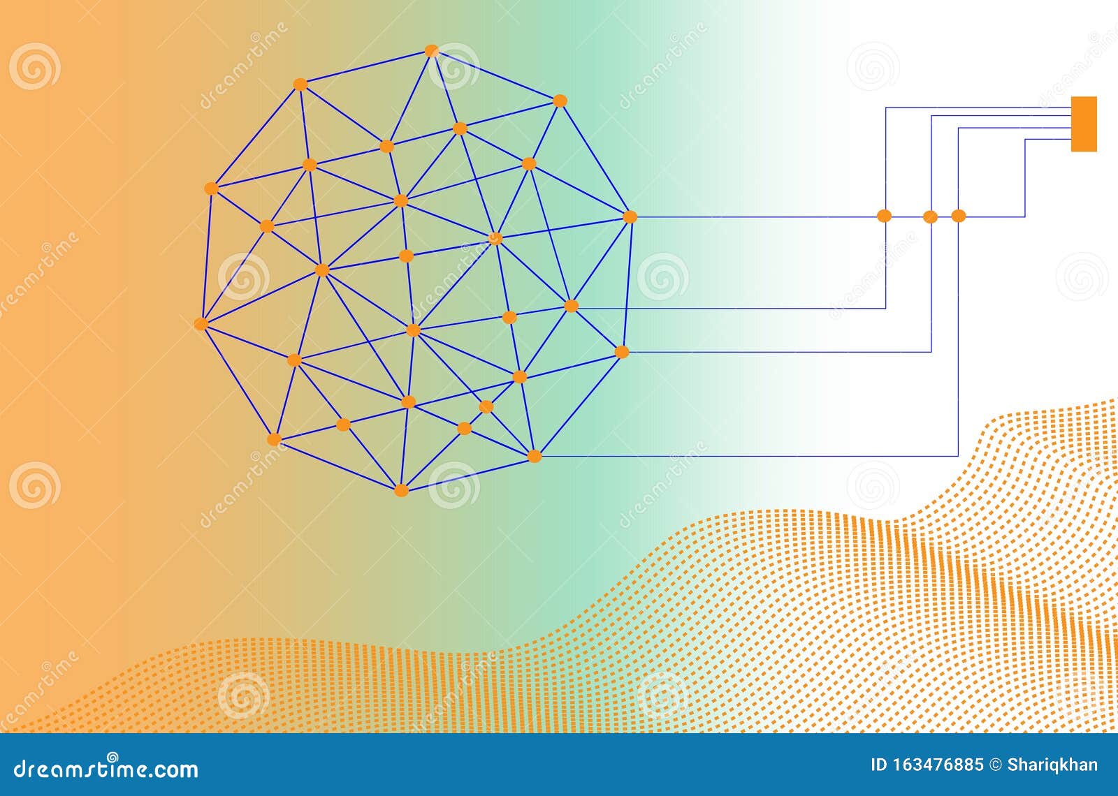 Abstract Futuristic Grid Gradient Network Web Background Scientific ...