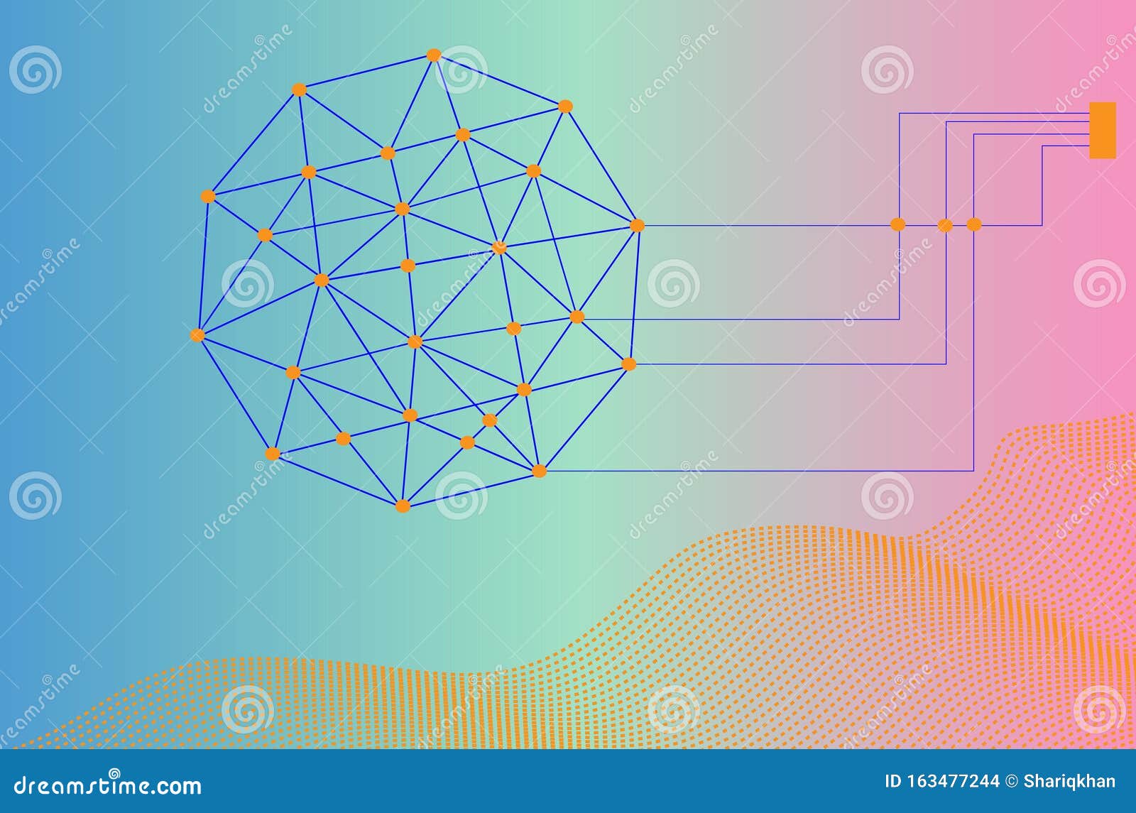 Abstract Futuristic Grid Gradient Network Web Background Scientific ...