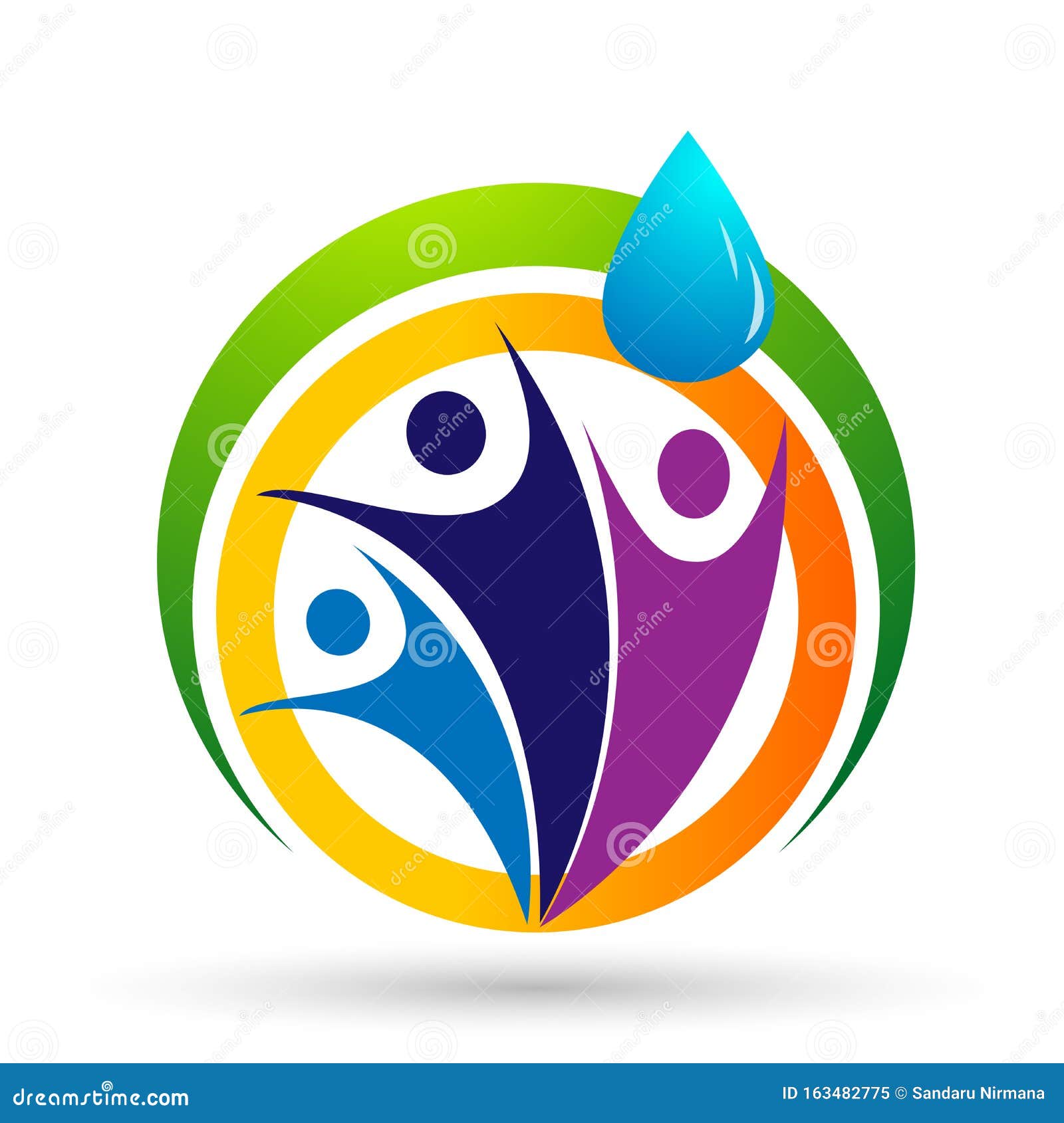 Globe Water Drop Logo Concept of Water Drop with World Save Earth ...