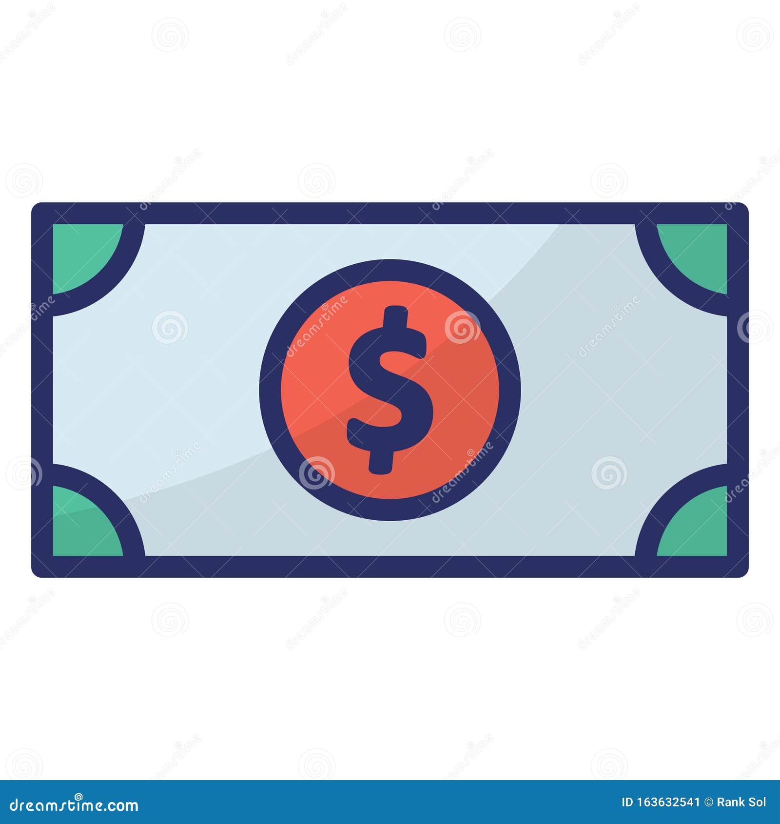 Paper Money Isolated Isolated Vector Icon Easily Editable Easily ...