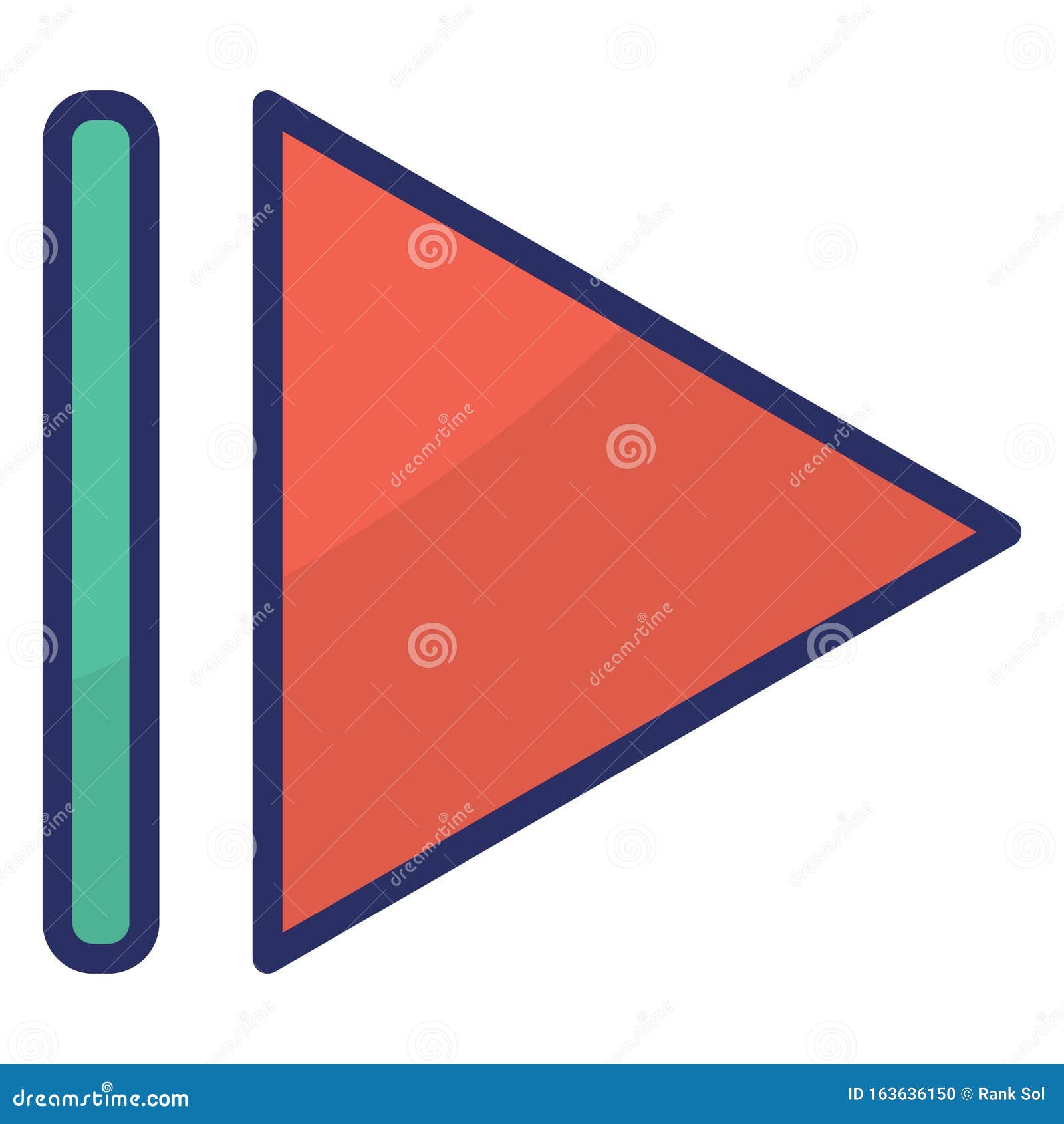 Forward Button Isolated Isolated Vector Icon Easily Editable Easily ...