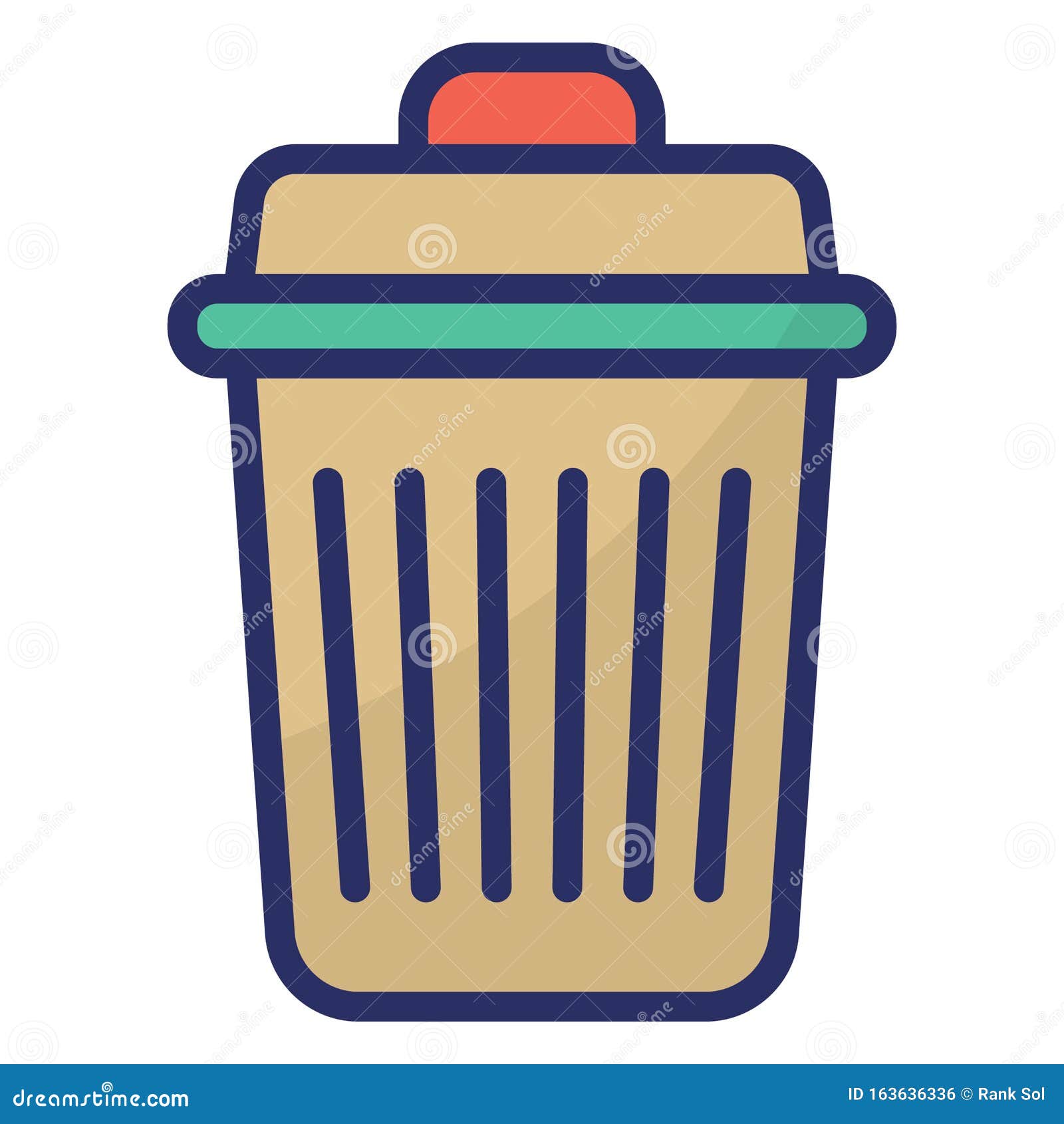 Dustbin Isolated Isolated Vector Icon Easily Editable Easily Editable ...
