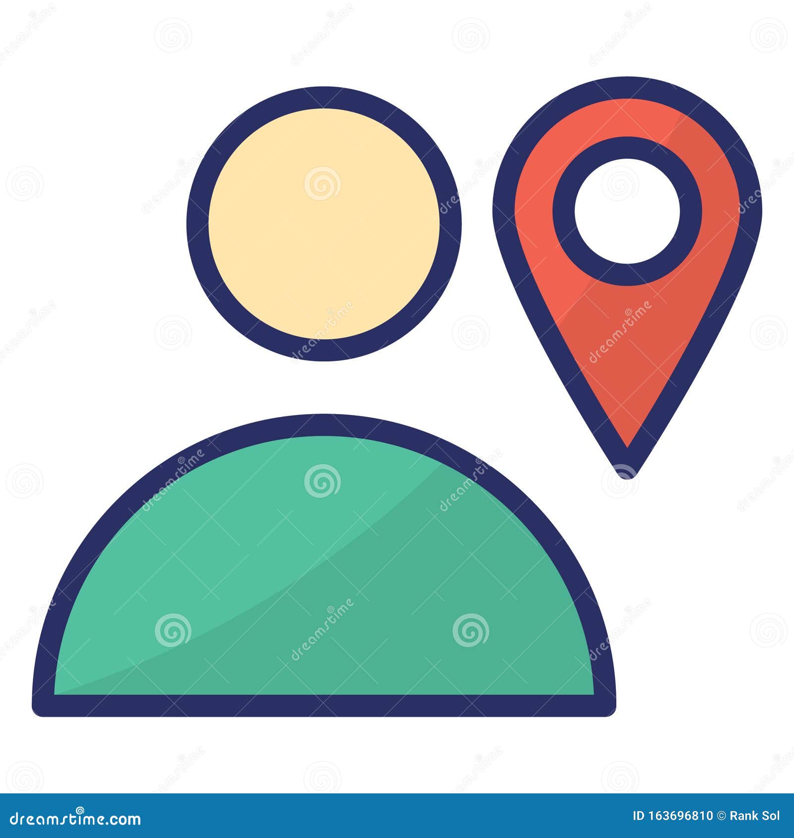 Person Location Isolated Isolated Vector Icon Easily Editable Easily ...