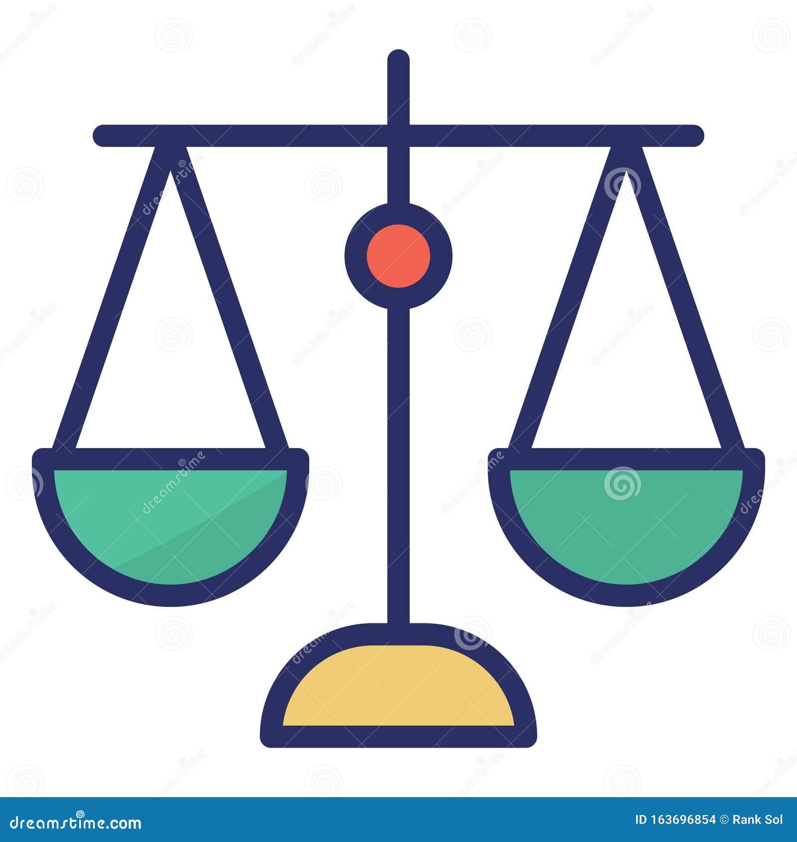 Balance Scale Isolated Isolated Vector Icon Easily Editable Easily ...