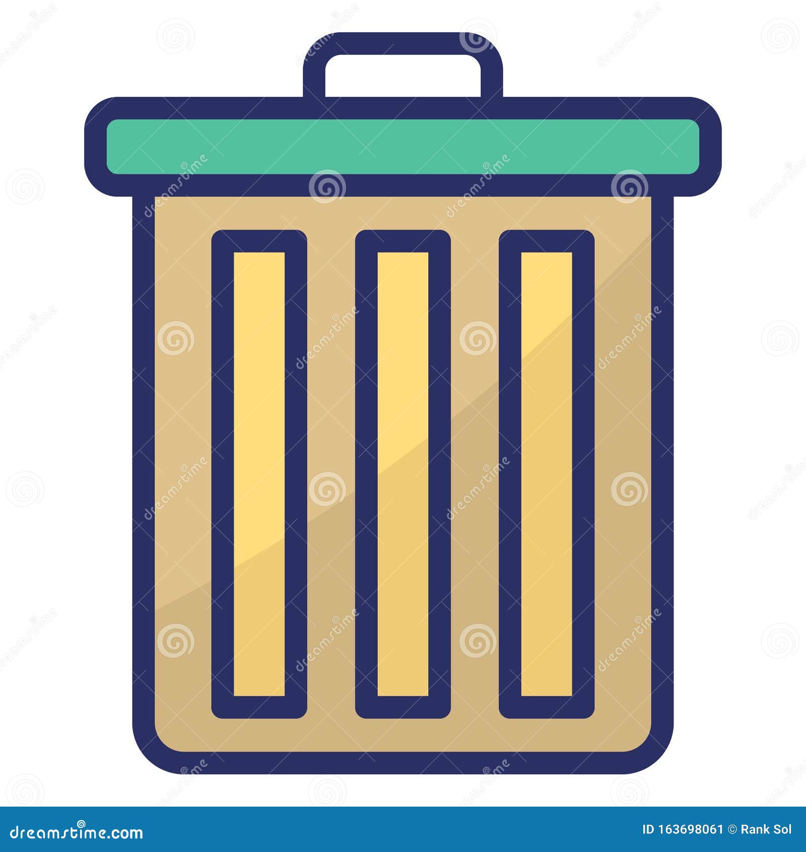 Dustbin Isolated Isolated Vector Icon Easily Editable Easily Editable ...